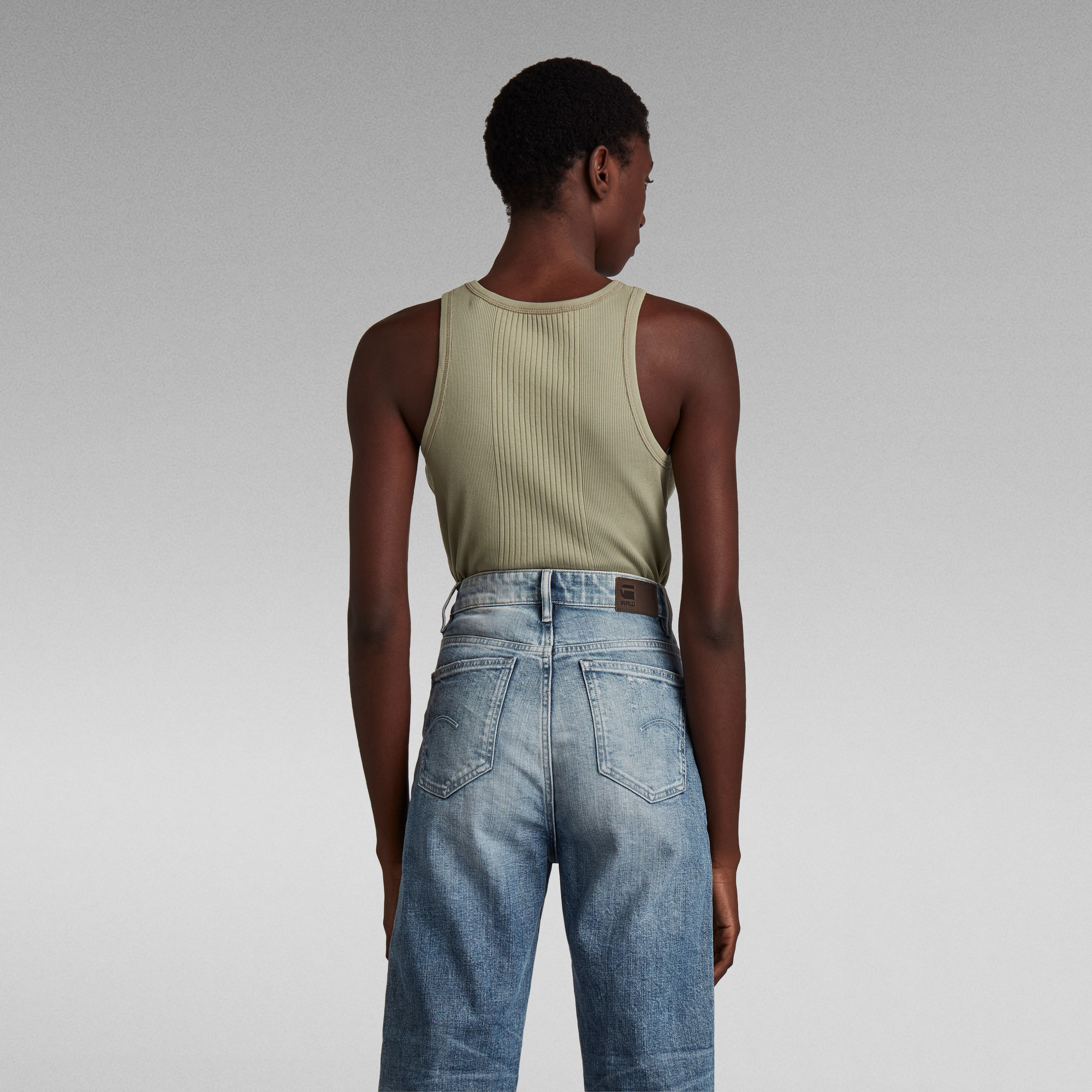 Engineered Rib Tank Top C | Green | G-Star RAW®