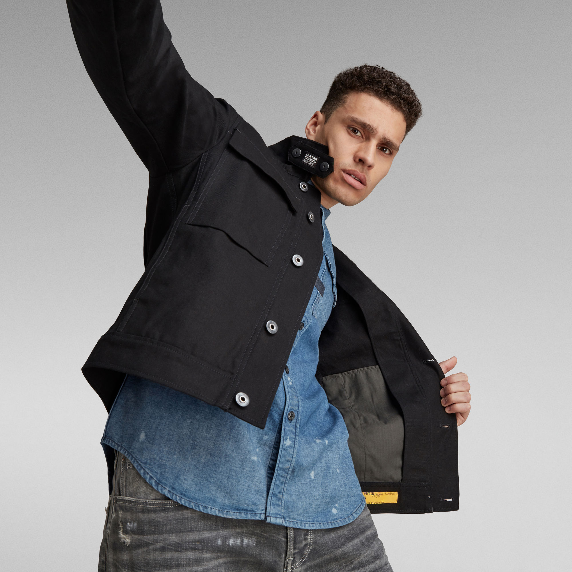 Short Biker Overshirt | Black | G-Star RAW®