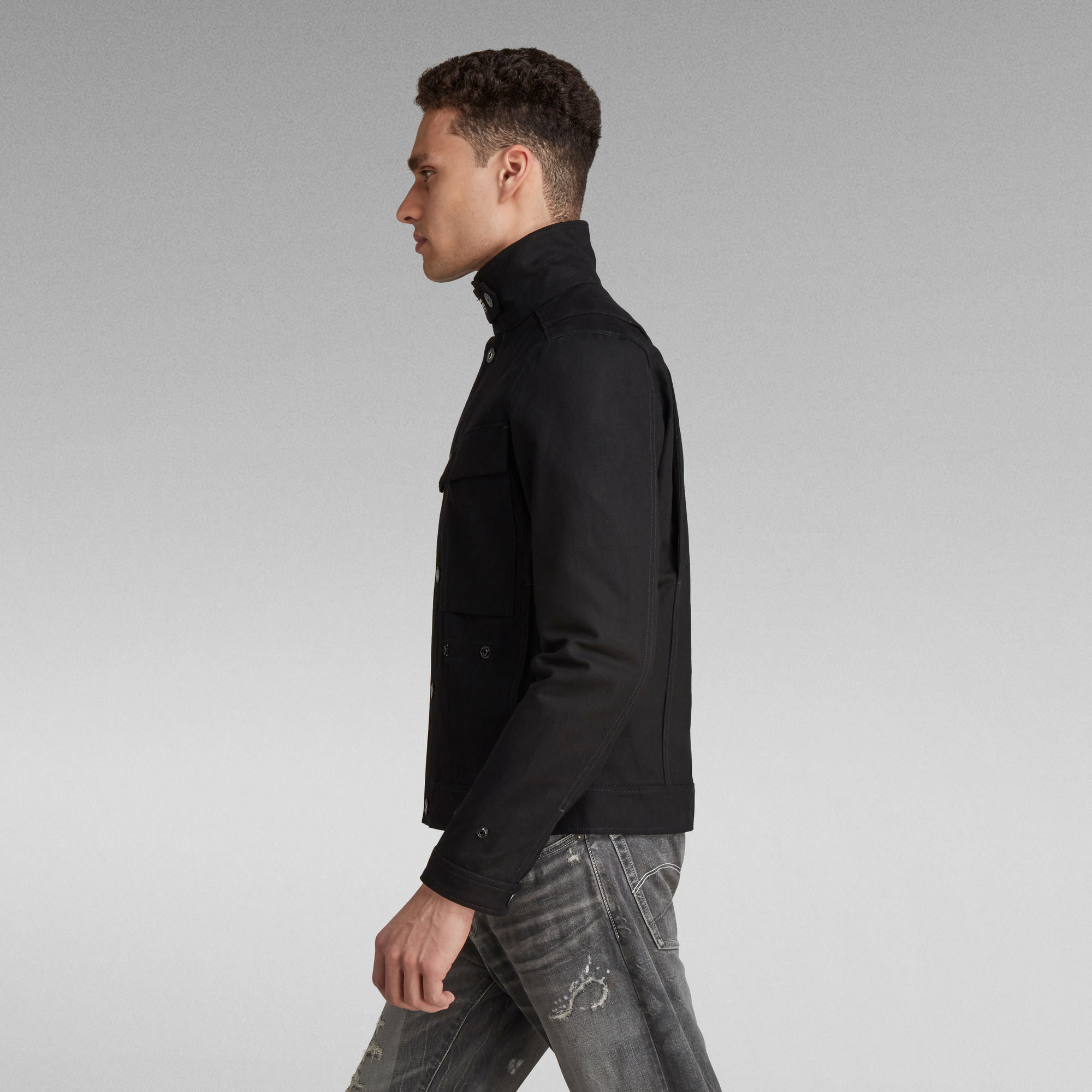 Short Biker Overshirt | Black | G-Star RAW®