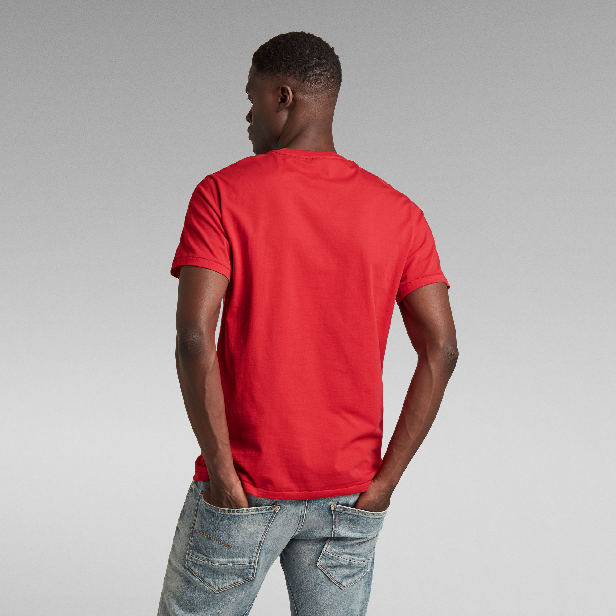 Flock Hamburger Logo T-Shirt | Red | G-Star RAW®