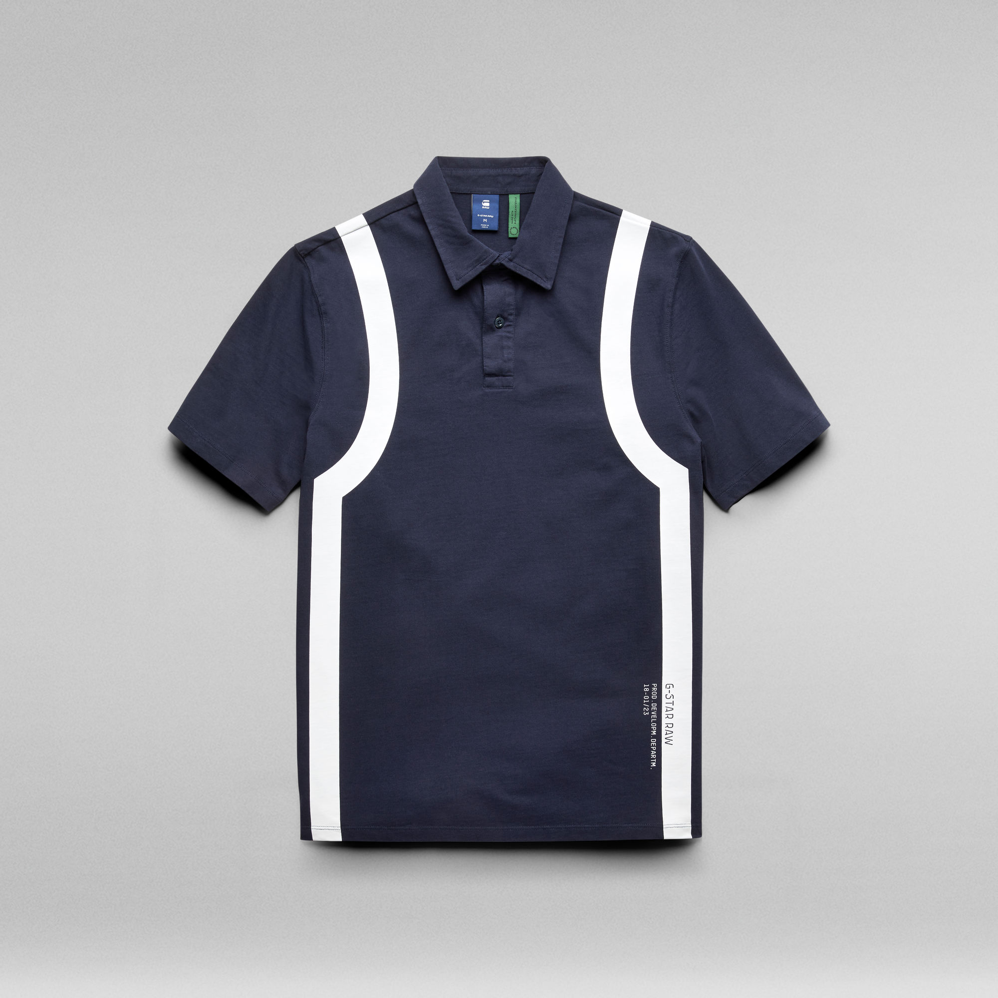 Printed Stripe Polo | Dark blue | G-Star RAW®