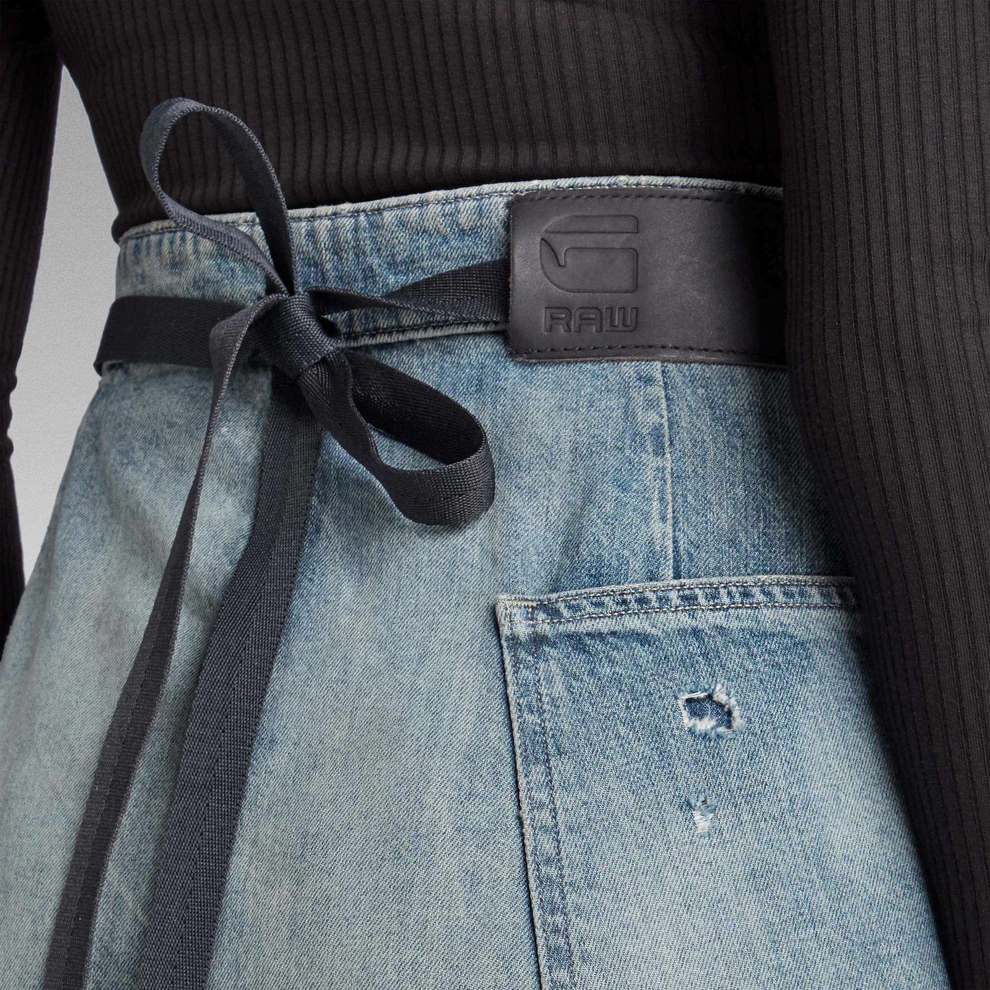 A-Line Maxi Wrap Skirt | Medium blue | G-Star RAW®