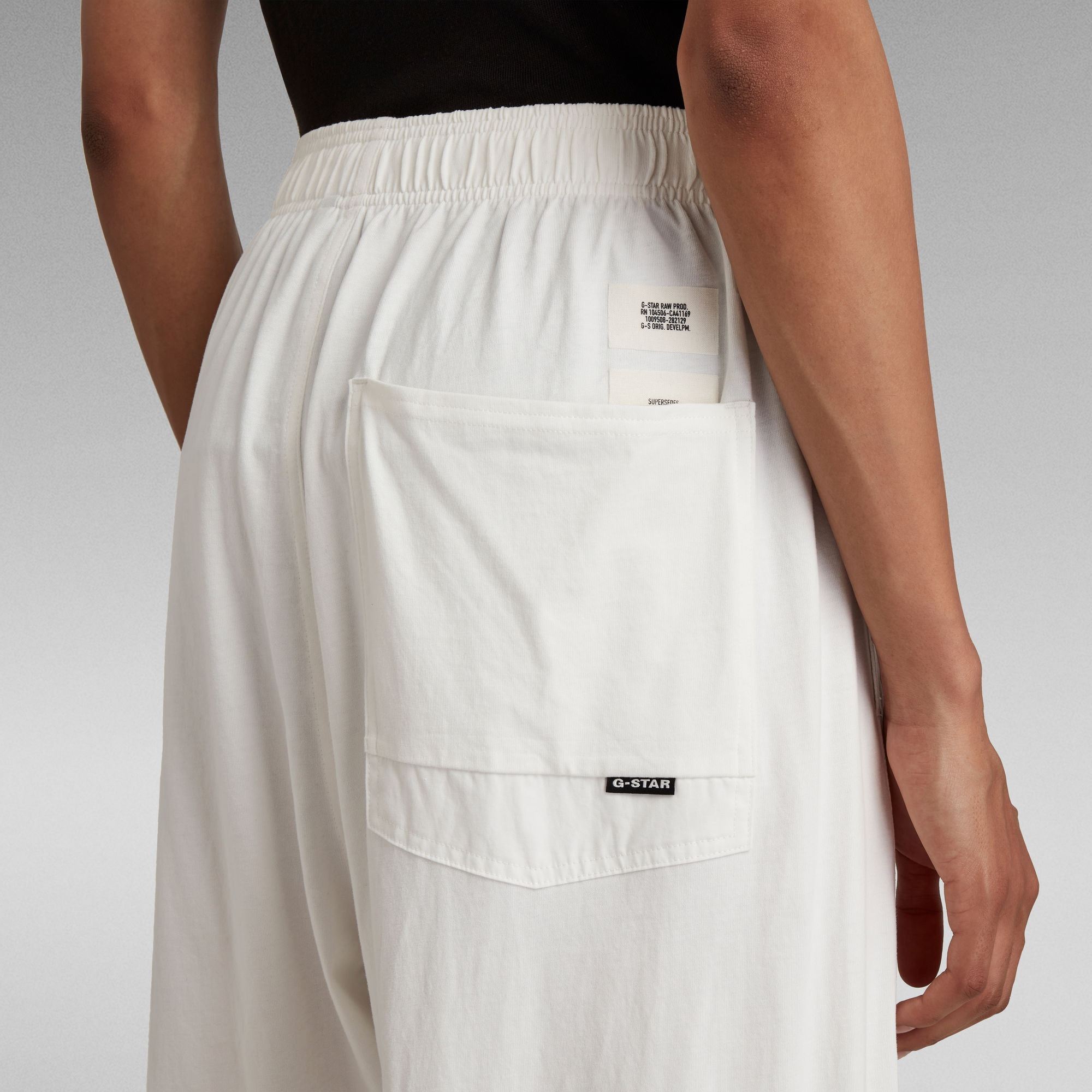 Wide Leg Adjustable Hem Trackpants | Women | White | G-Star RAW®