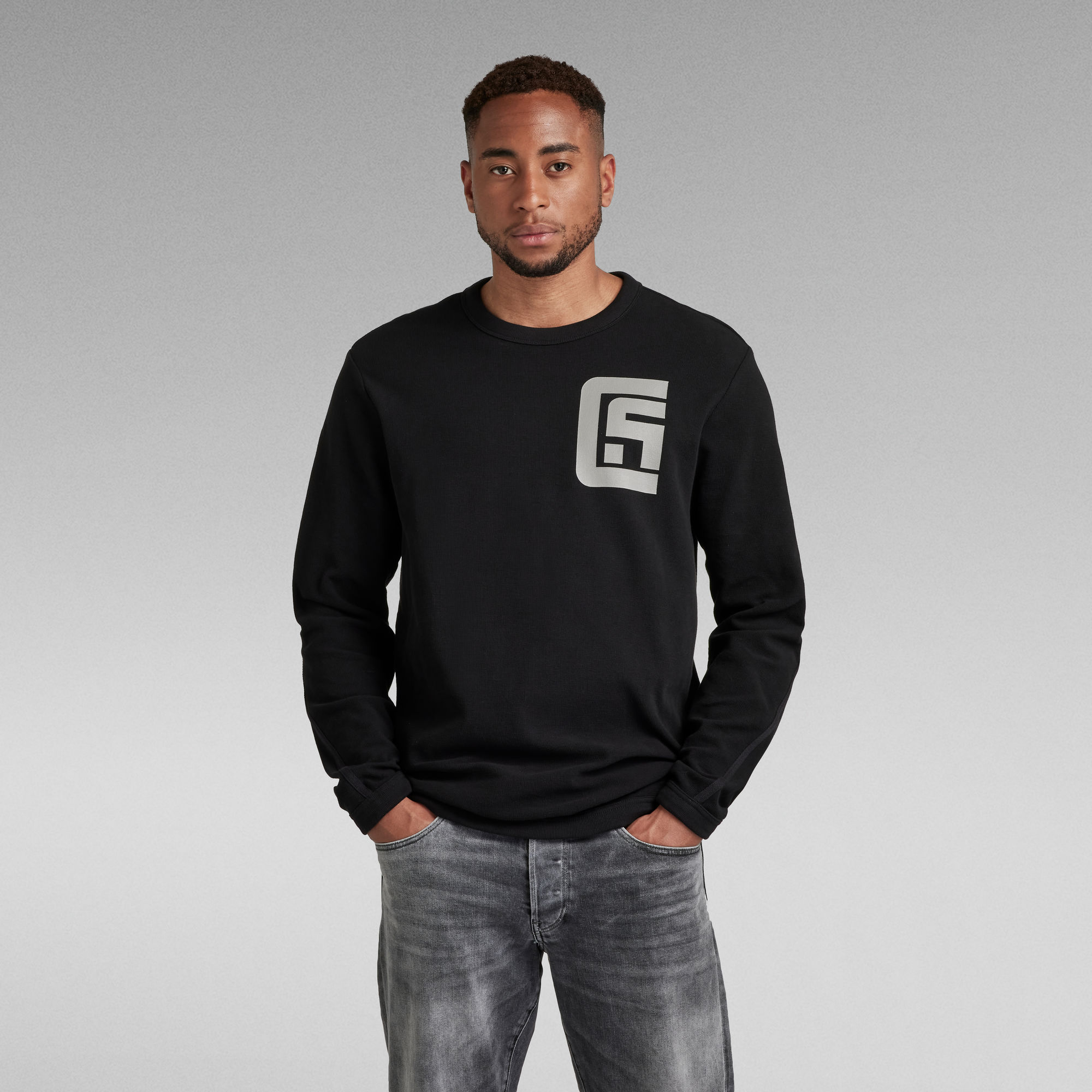 Lightweight Chest Graphic Sweater | Black | G-Star RAW®