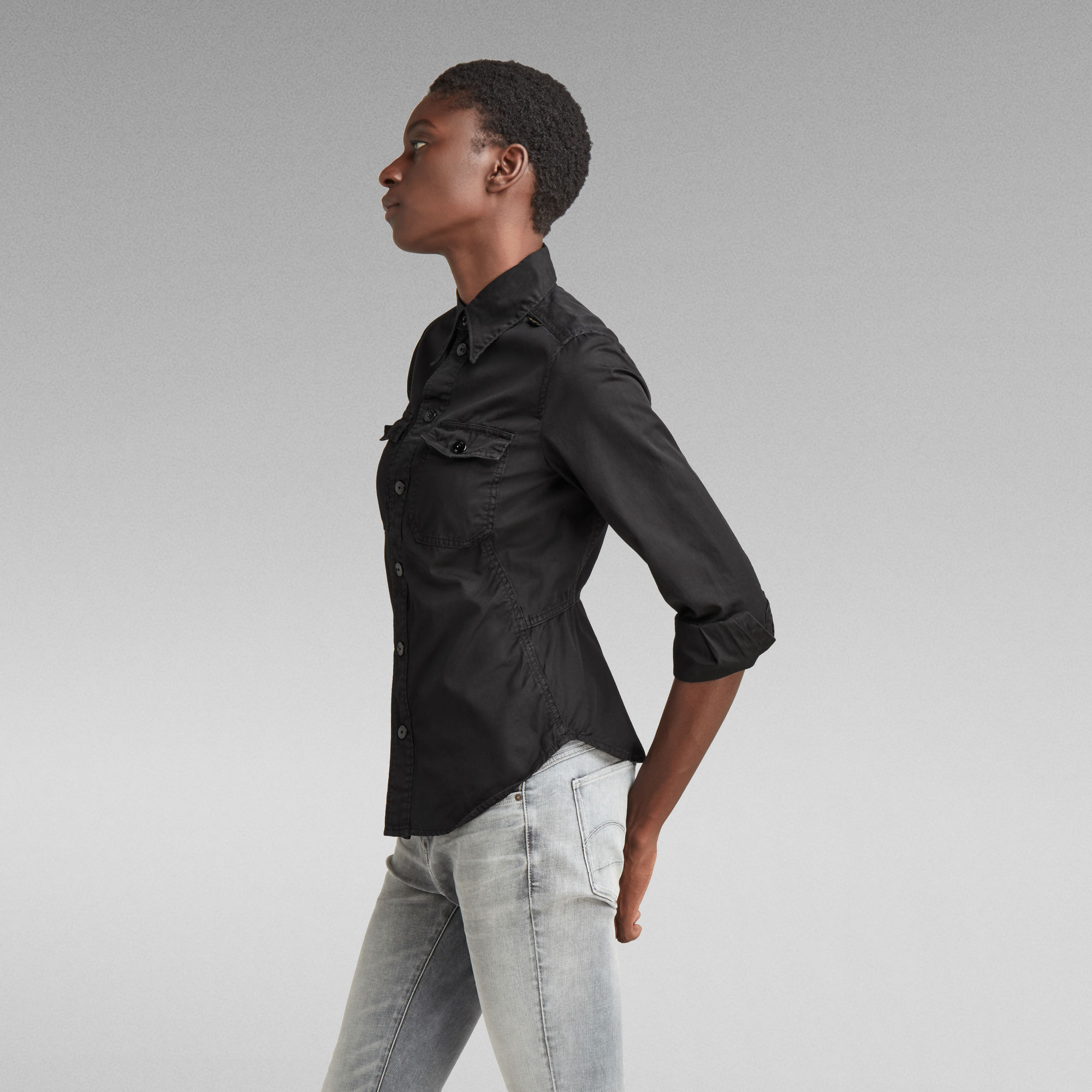 Kick Back Shirt | Women | Black | G-Star RAW®