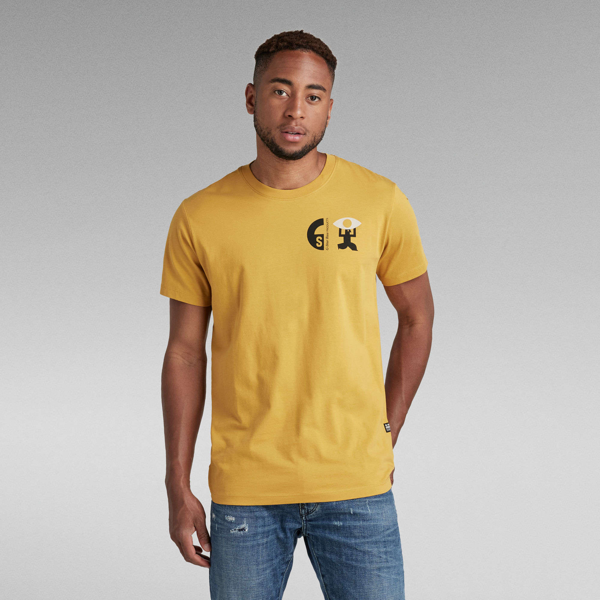 Back Graphic T Shirt Gelb G Star Raw® De