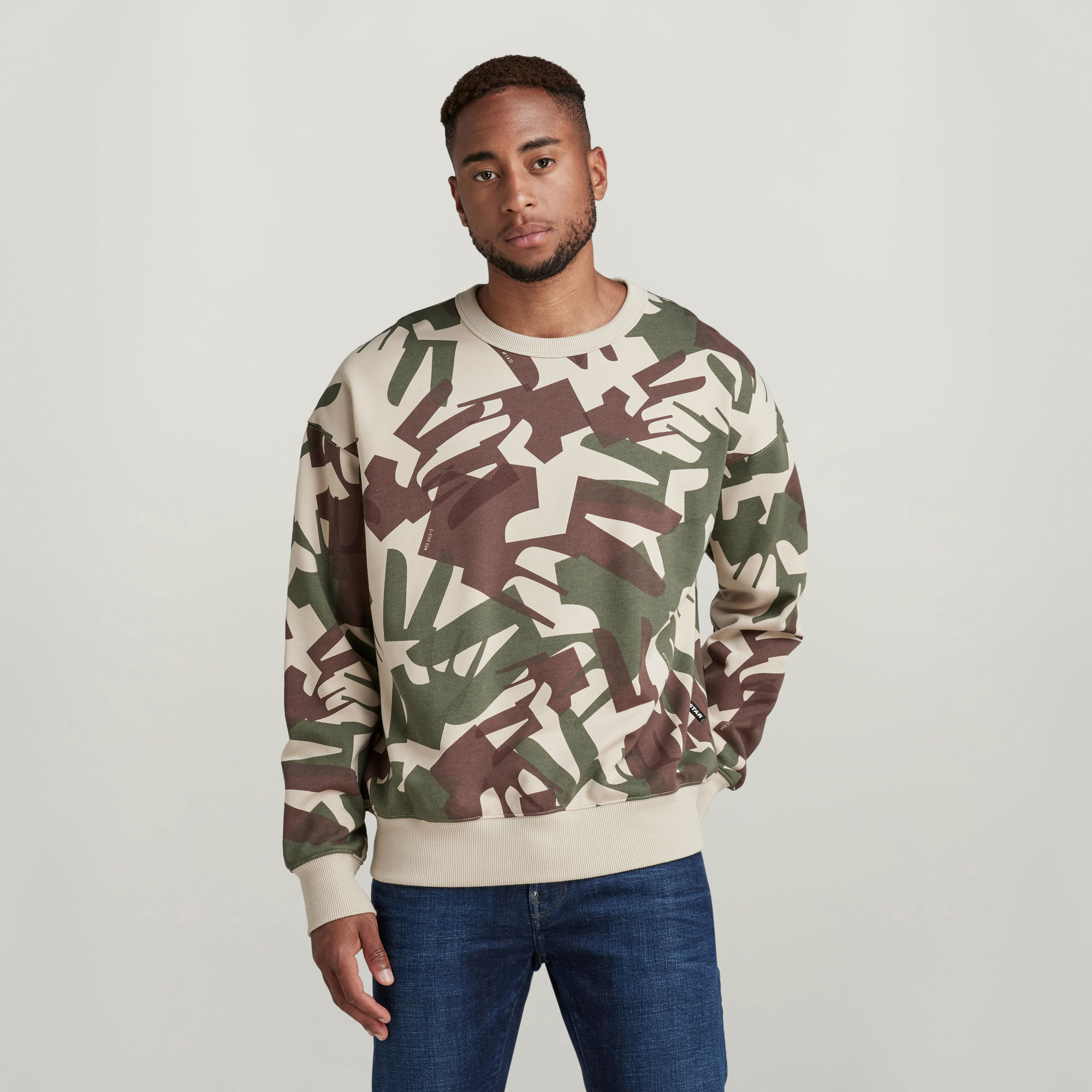 Camo Oversized Sweater | Multi color | G-Star RAW®