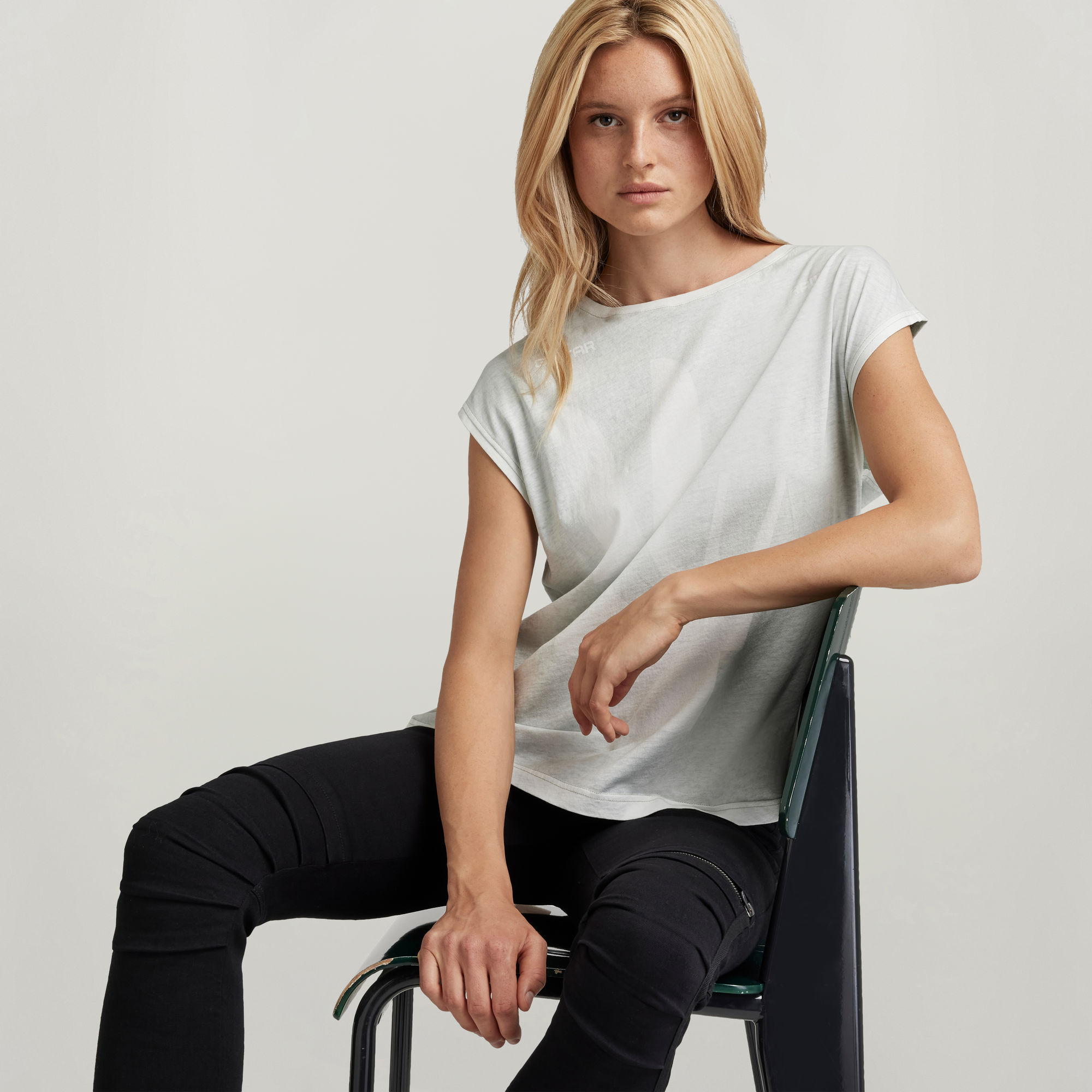 Adjustable Back Graphic Top | Women | Light blue | G-Star RAW®