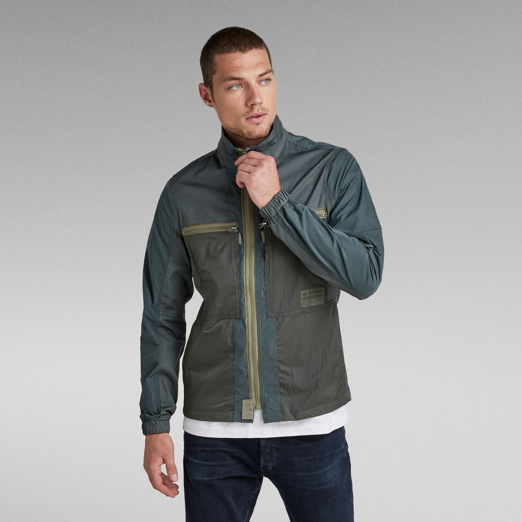 Fabric Mix Overshirt | Grey | G-Star RAW®