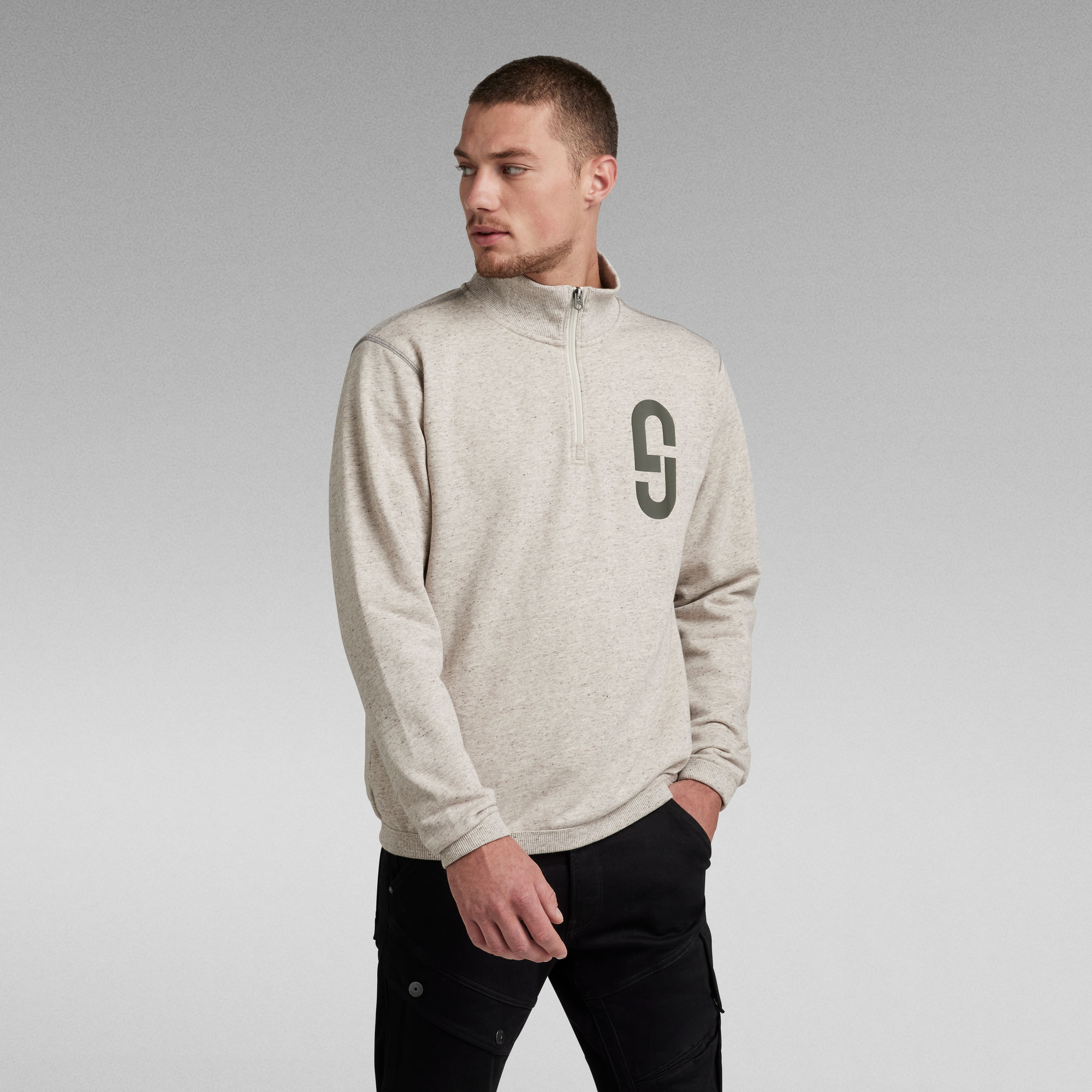 GS Logo Half Zip R Sweater | Multi color | G-Star RAW®