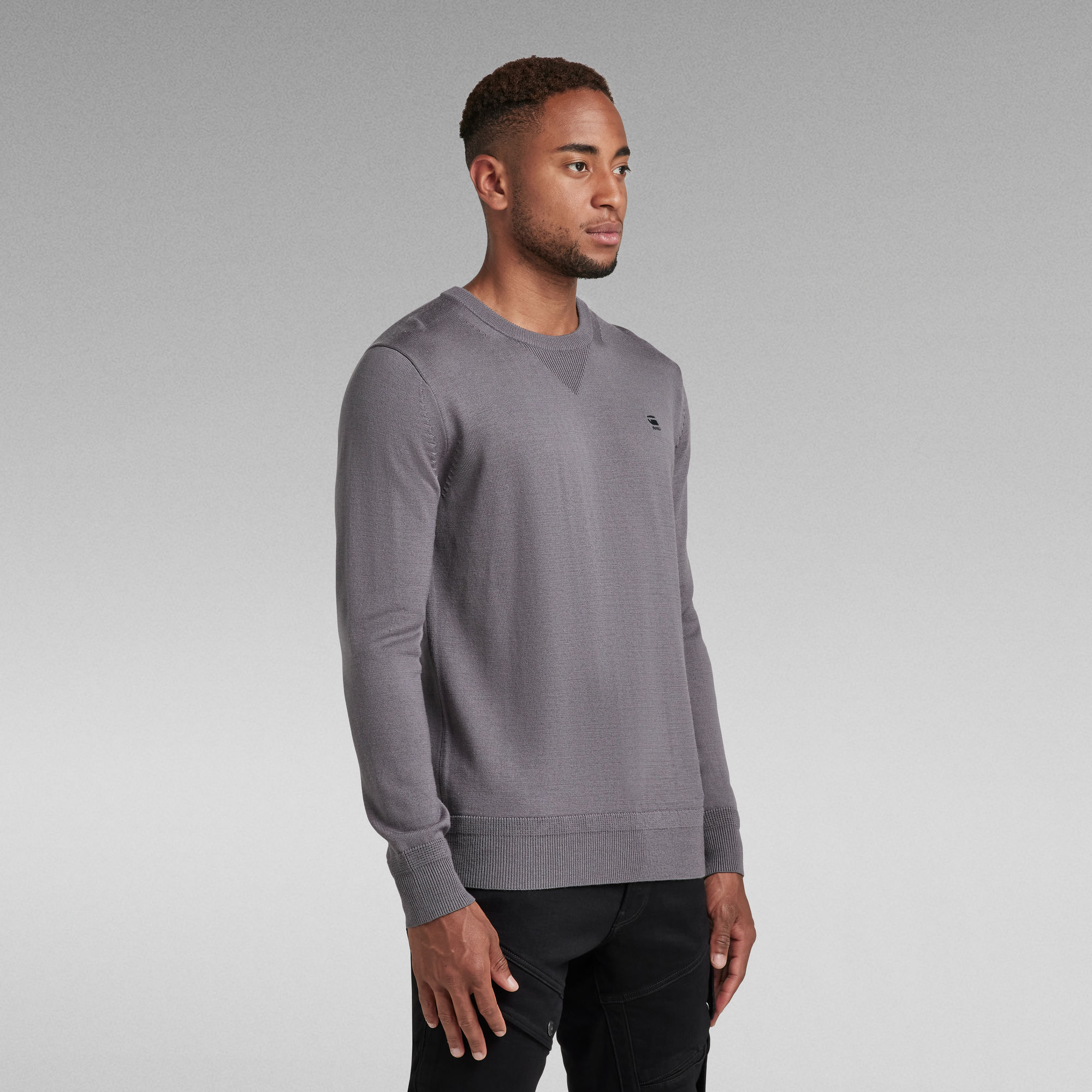 Premium Basic Knitted Sweater | Grey | G-Star RAW®