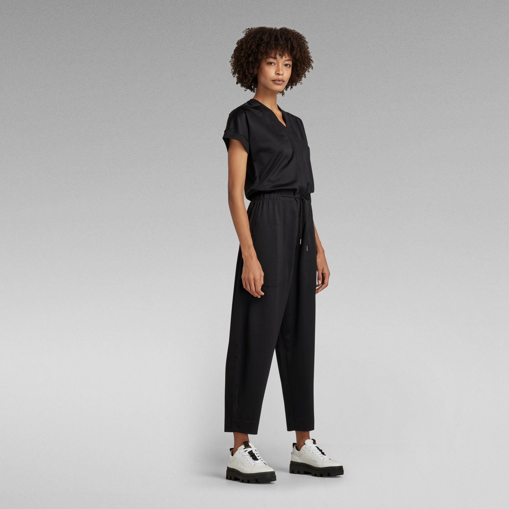 Button Text Jumpsuit | Black | G-Star RAW®