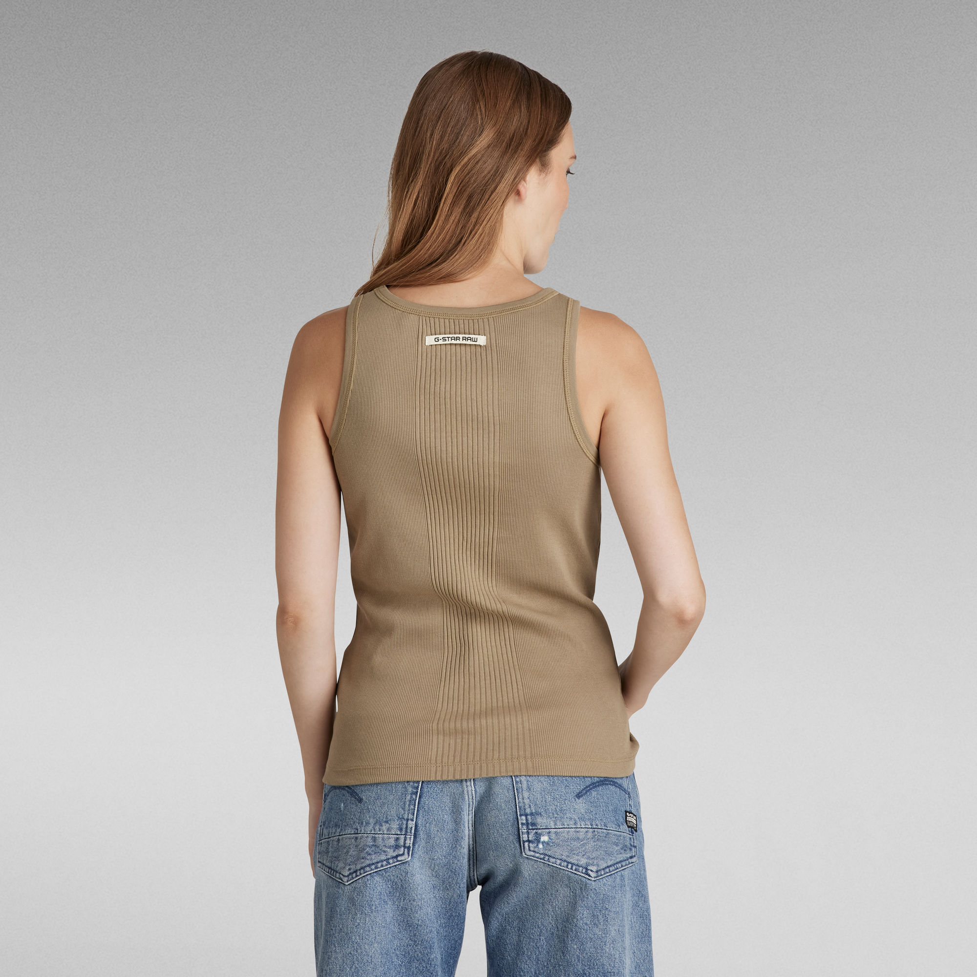 Engineered Rib Tank Top | Women | Beige | G-Star RAW®