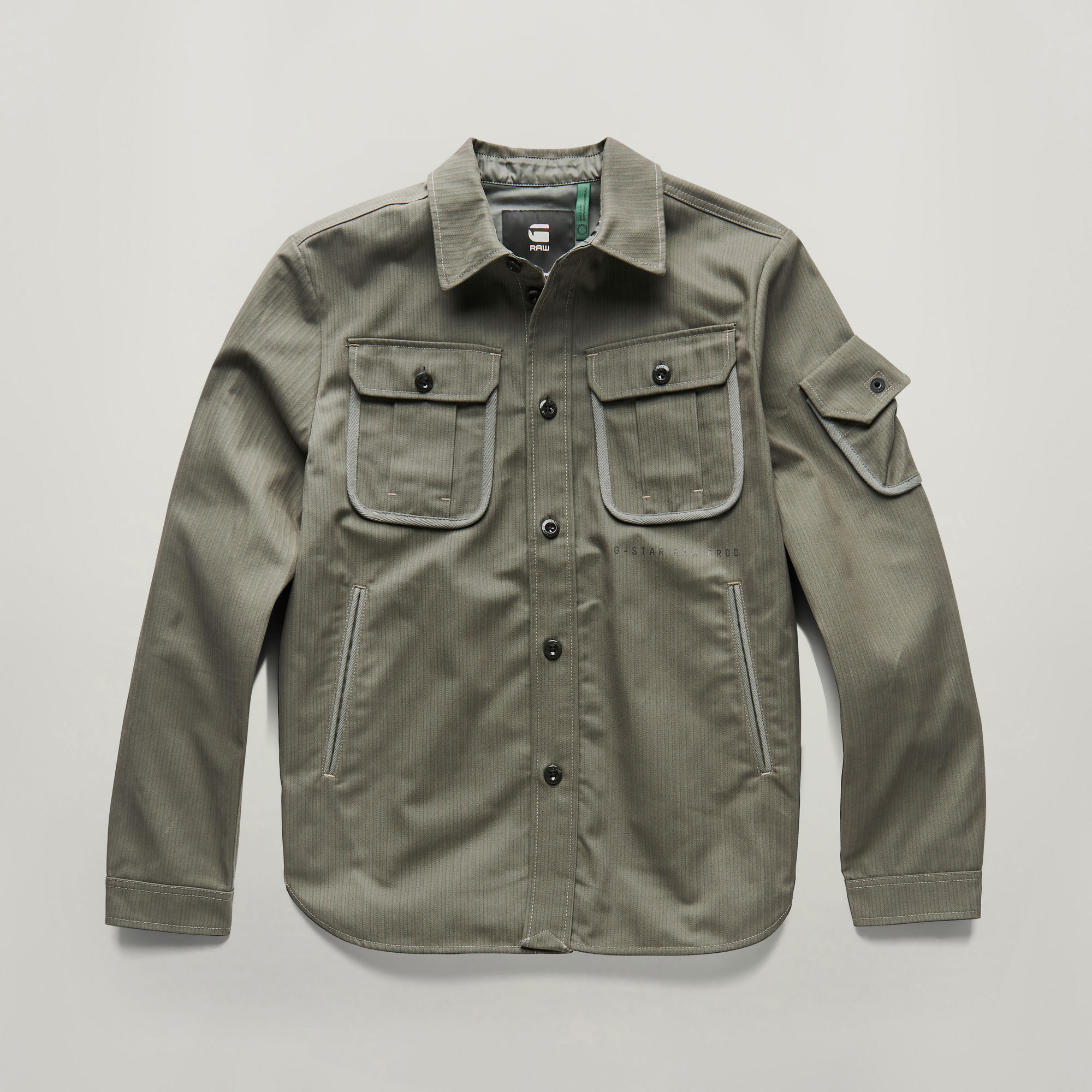 Stand Collar Overshirt | Green | G-Star RAW®