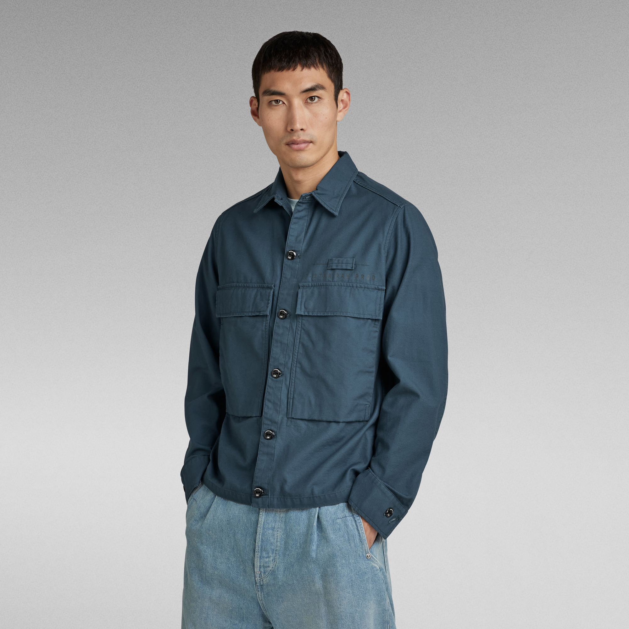 Pocketony Service Overshirt | Medium blue | G-Star RAW®