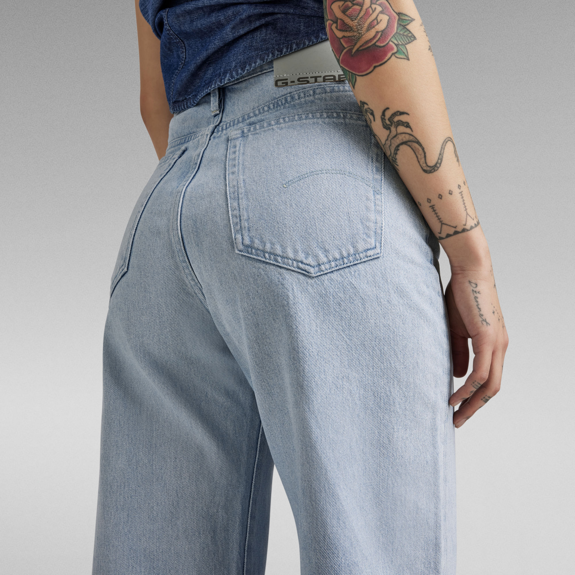 Deck Ultra High Wide Leg Jeans | Light blue | G-Star RAW®