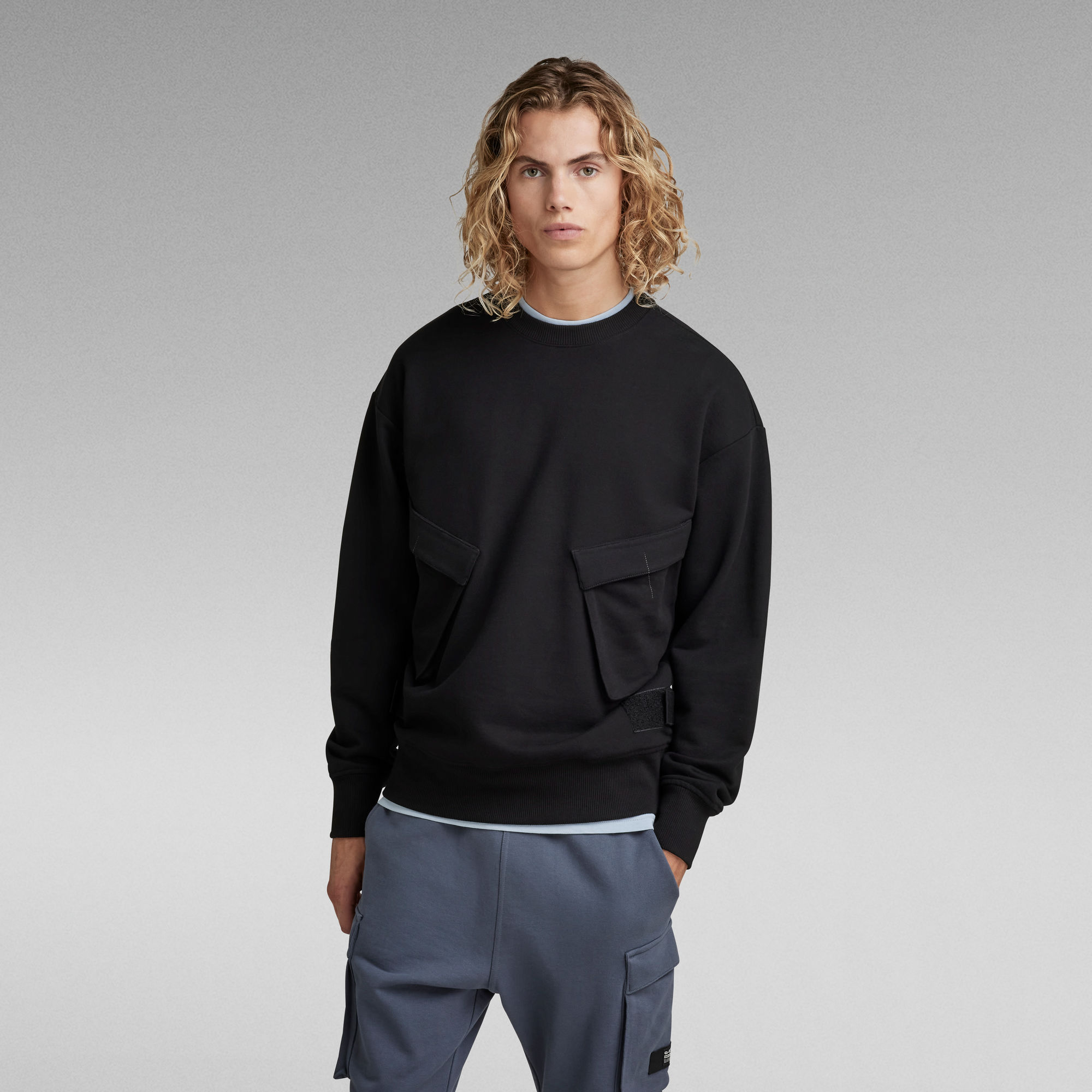 Cargo Loose Velcro Sweatshirt | Schwarz | G-Star RAW® DE