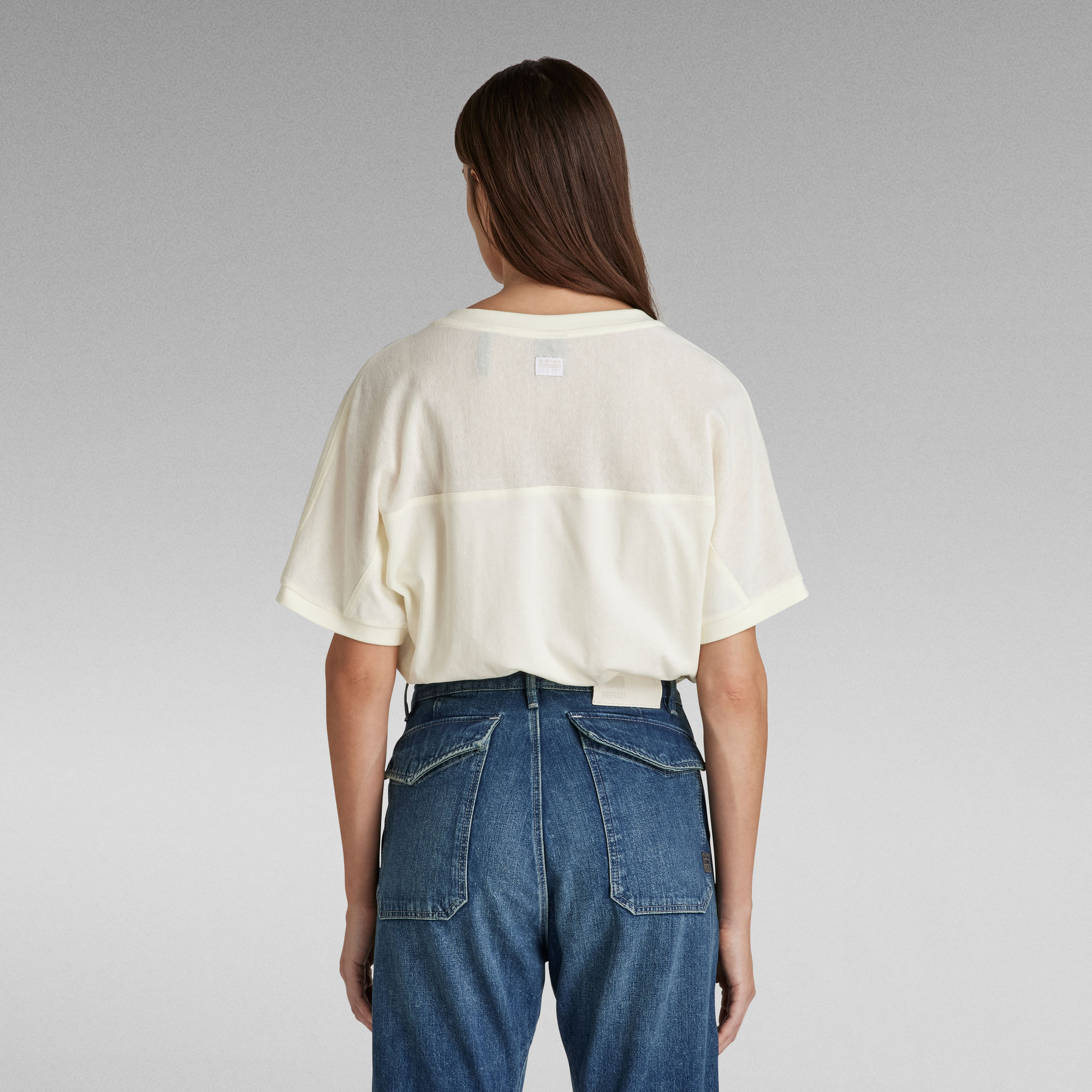 Mesh Mix Loose Top | Women | White | G-Star RAW®