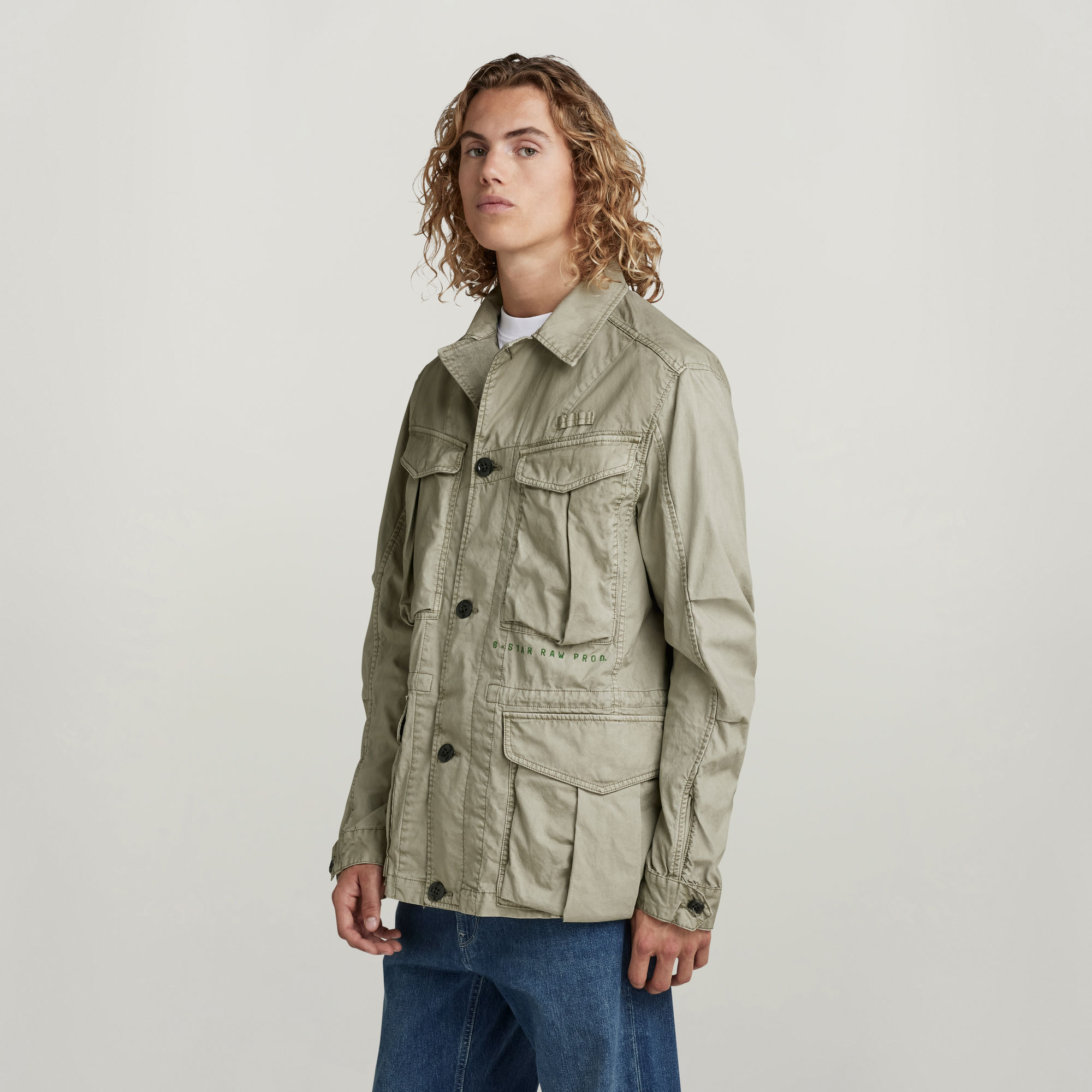 Washed Cargo Field Jacket | Green | G-Star RAW®