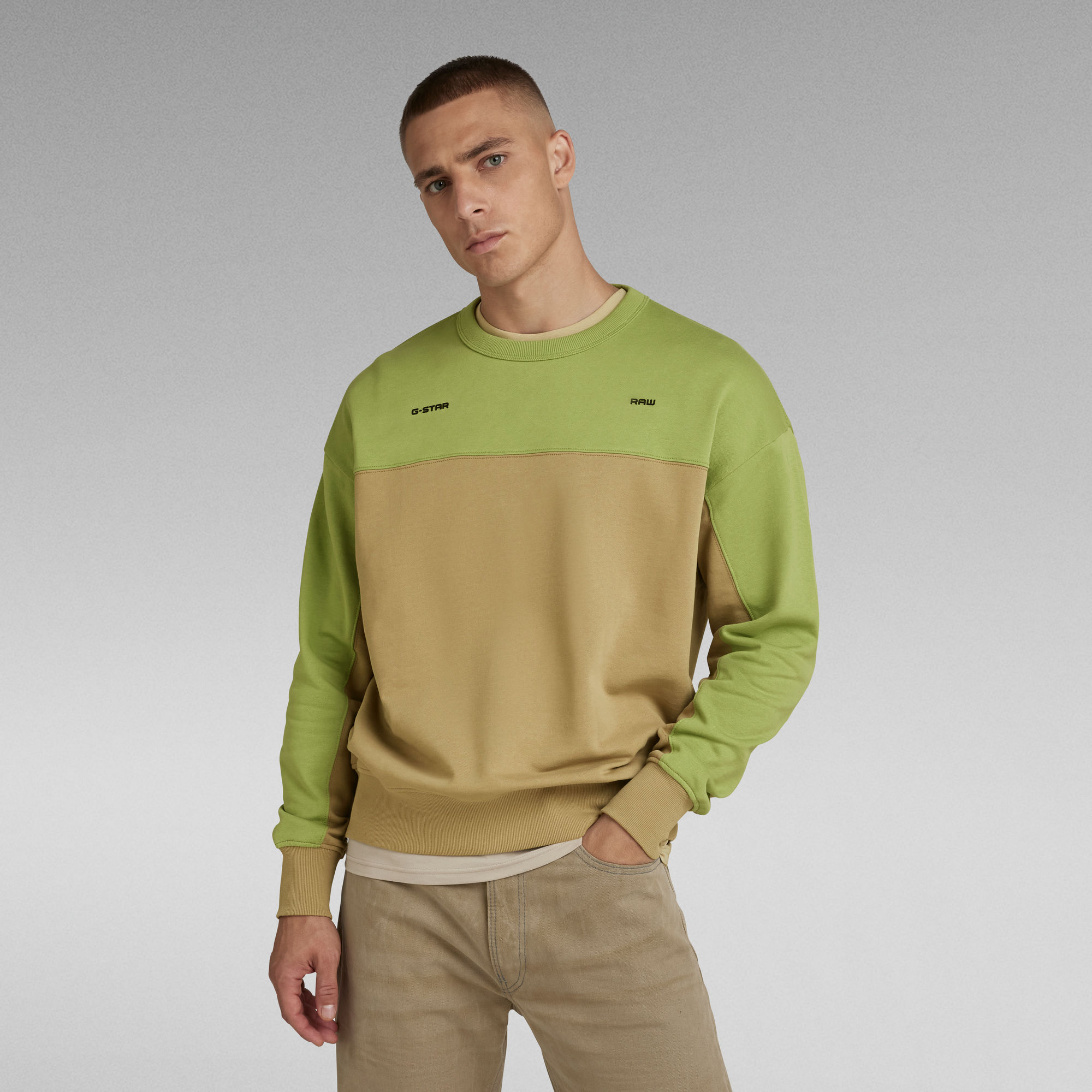 Color Block Oversized Sweatshirt | Mehrfarbig | G-Star RAW® DE