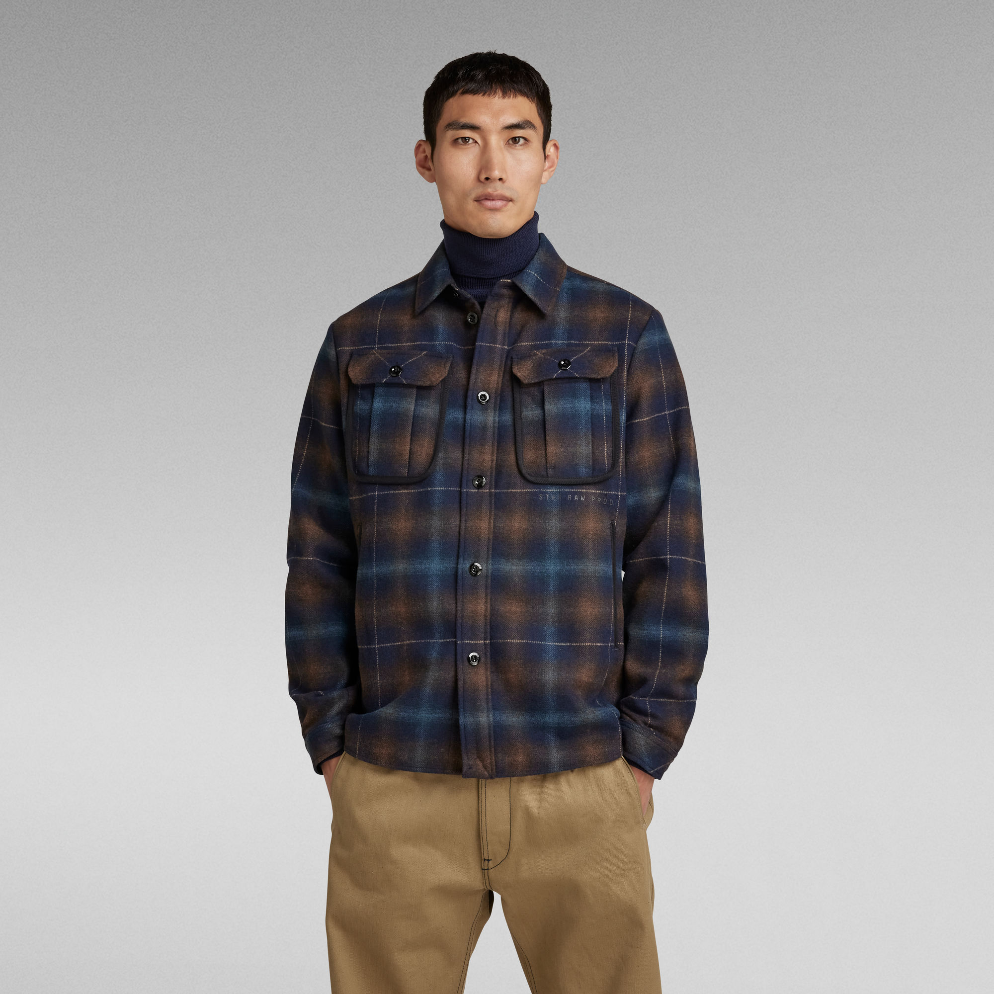 Stand Collar Overshirt | Multi color | G-Star RAW®