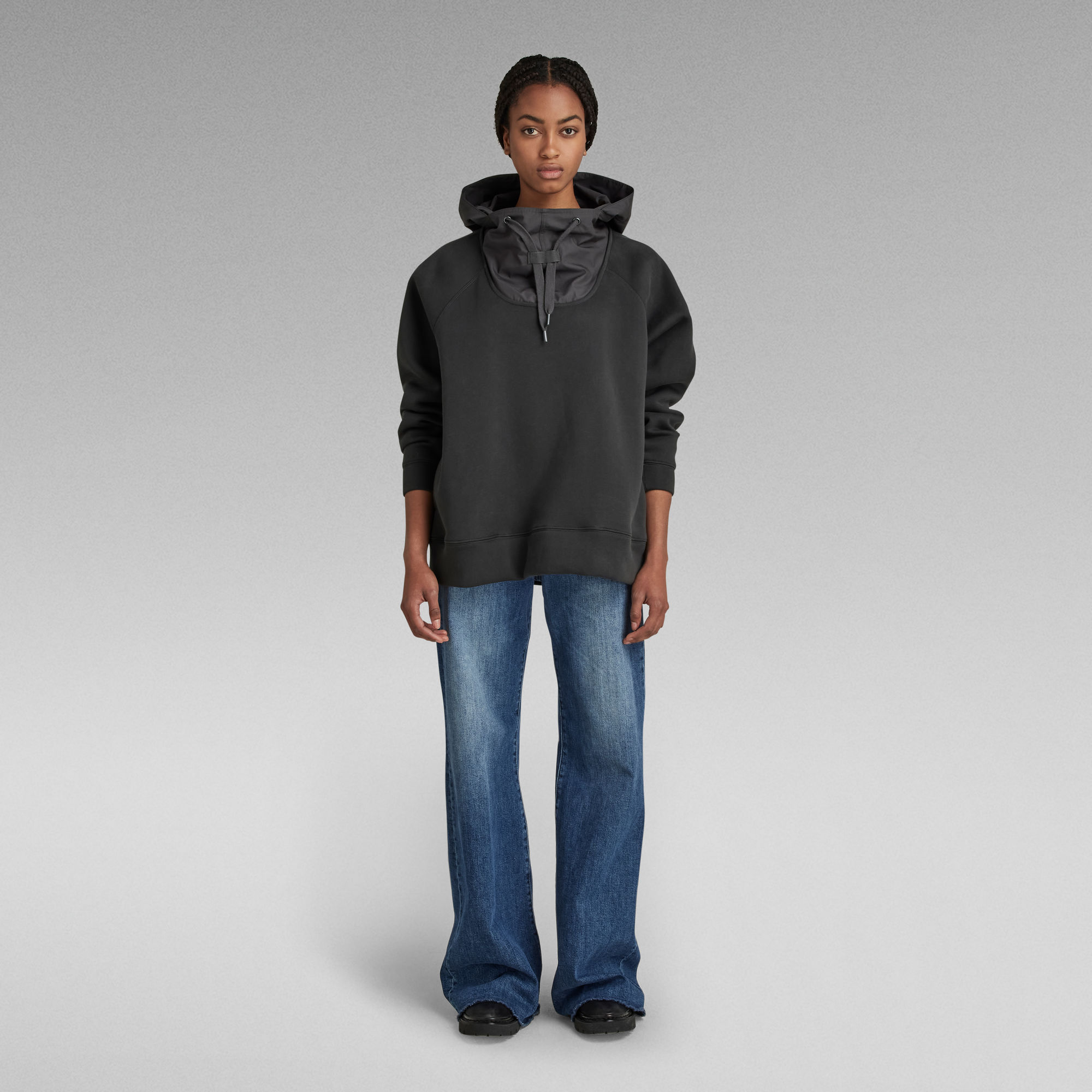 Mix Graphic Loose Hooded Sweater | Grey | G-Star RAW®