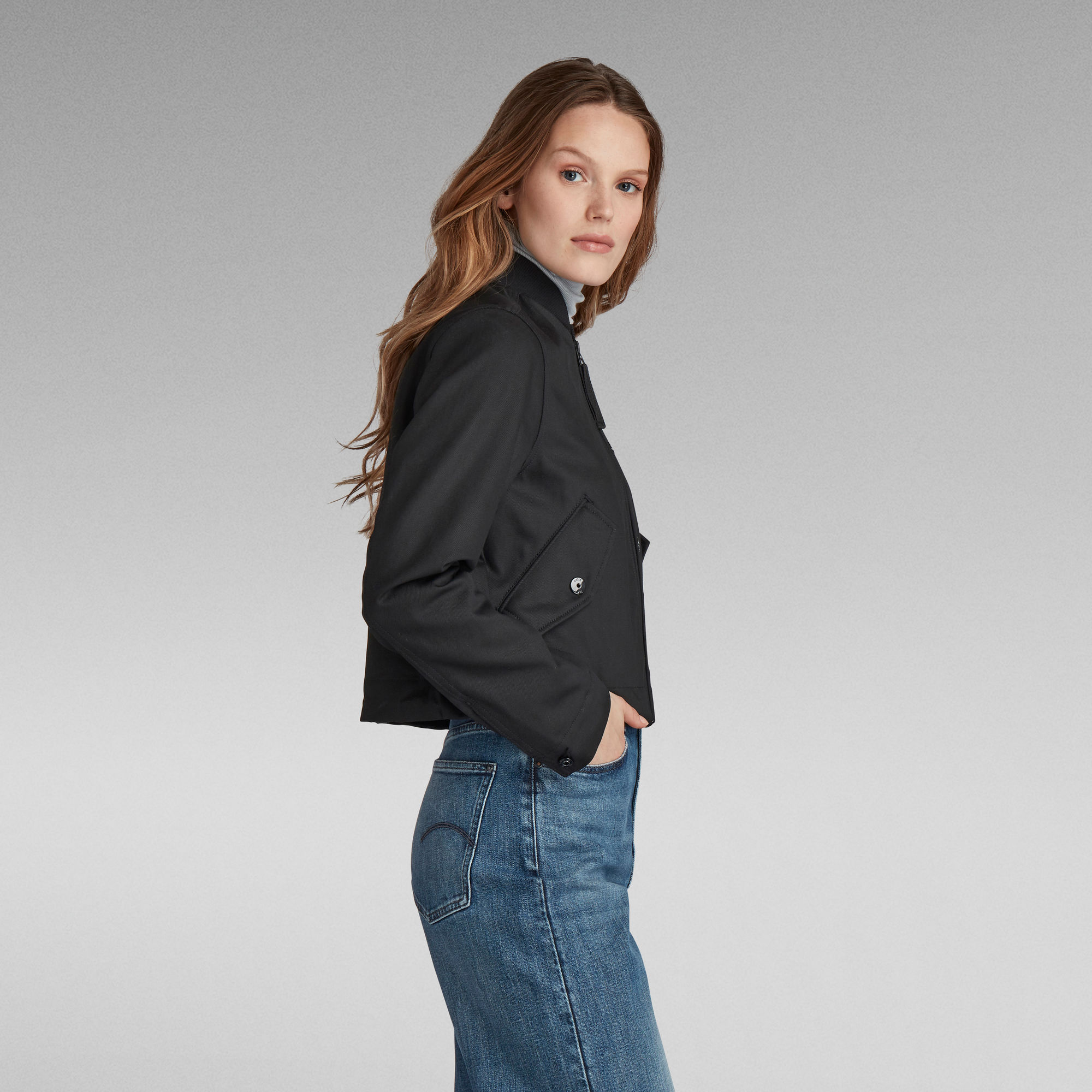 Drawstring Bomber Jacket | Women | Black | G-Star RAW®