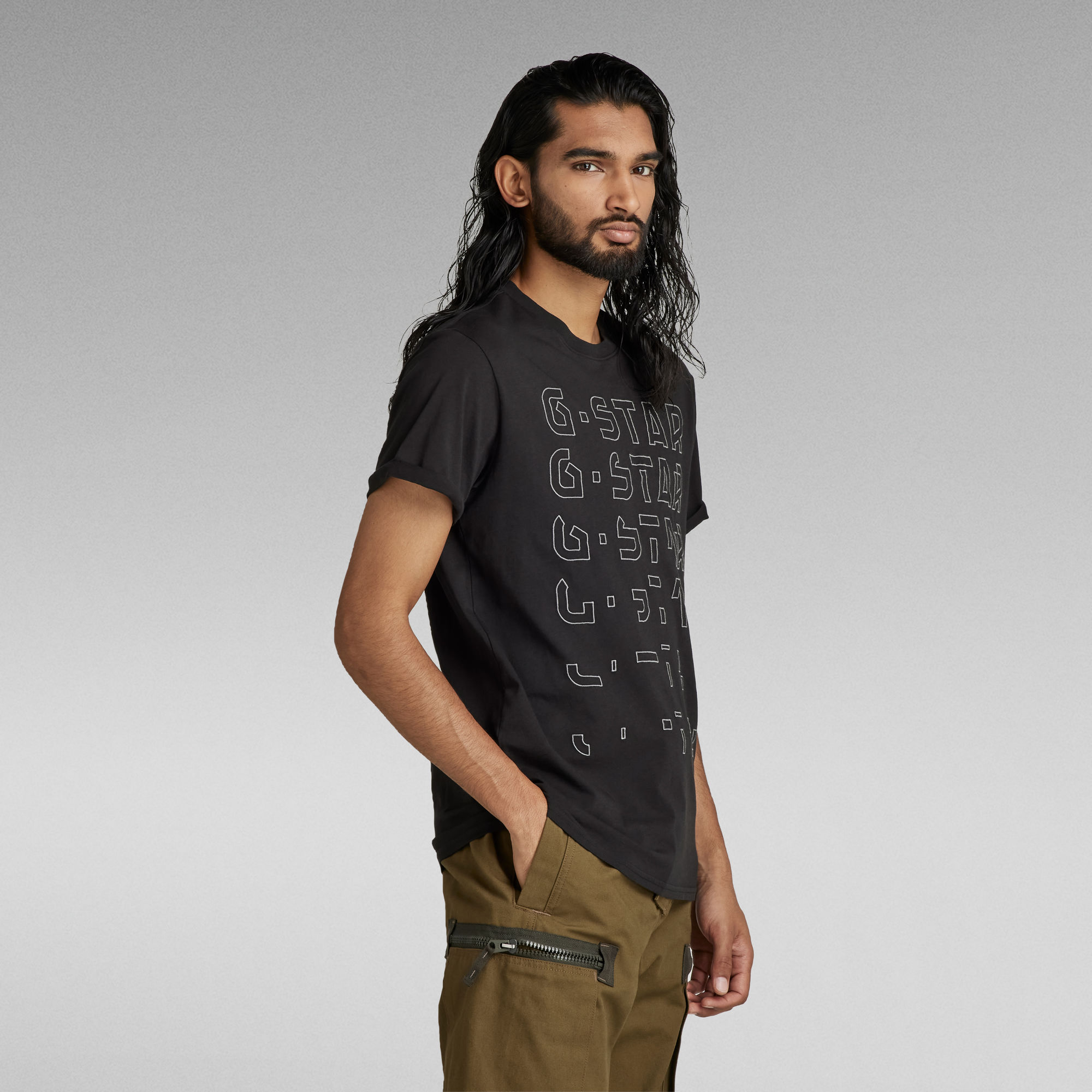 Embro Gradient Graphic Lash T-Shirt | Black | G-Star RAW®