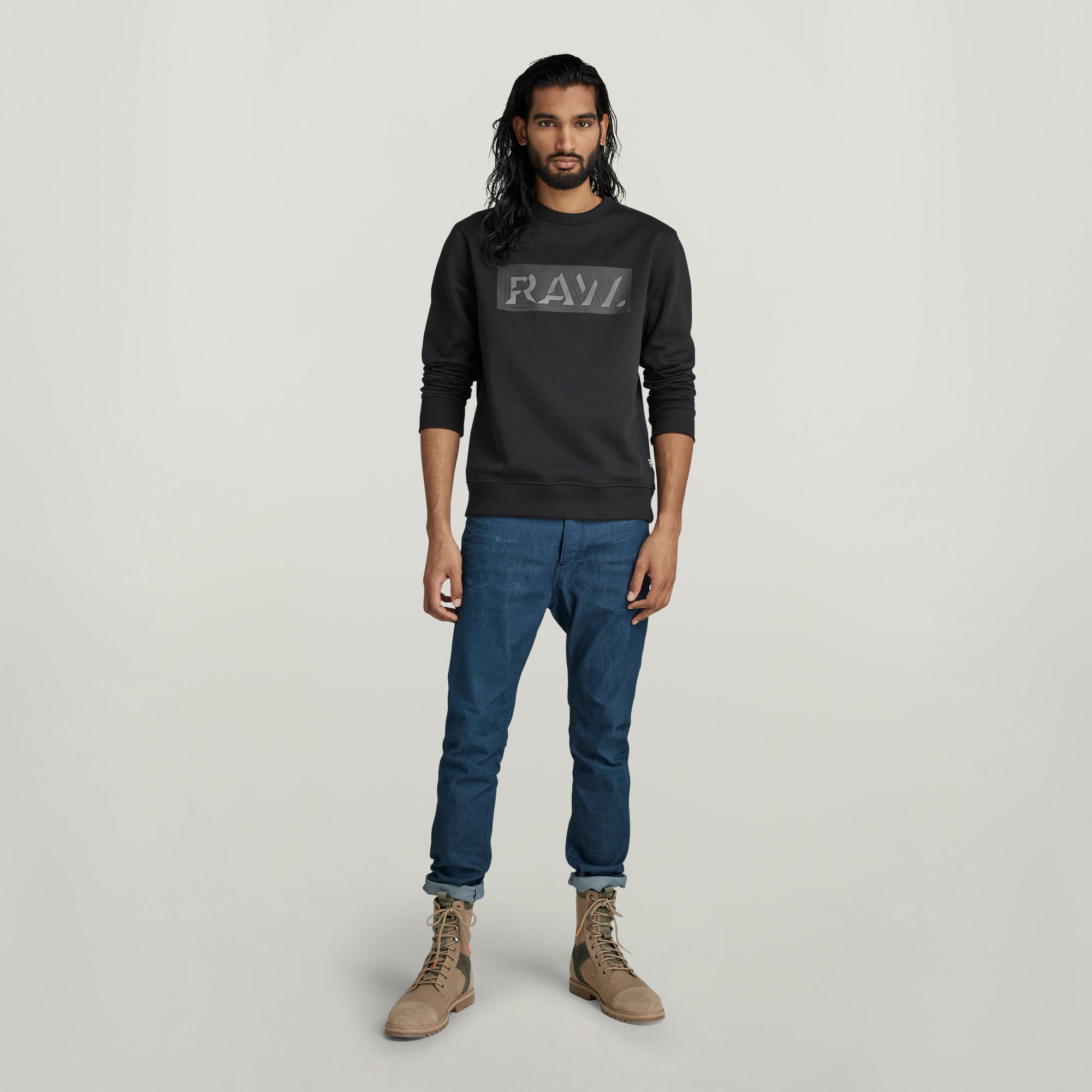 Raw Dot Box Graphic Sweater | Black | G-Star RAW®