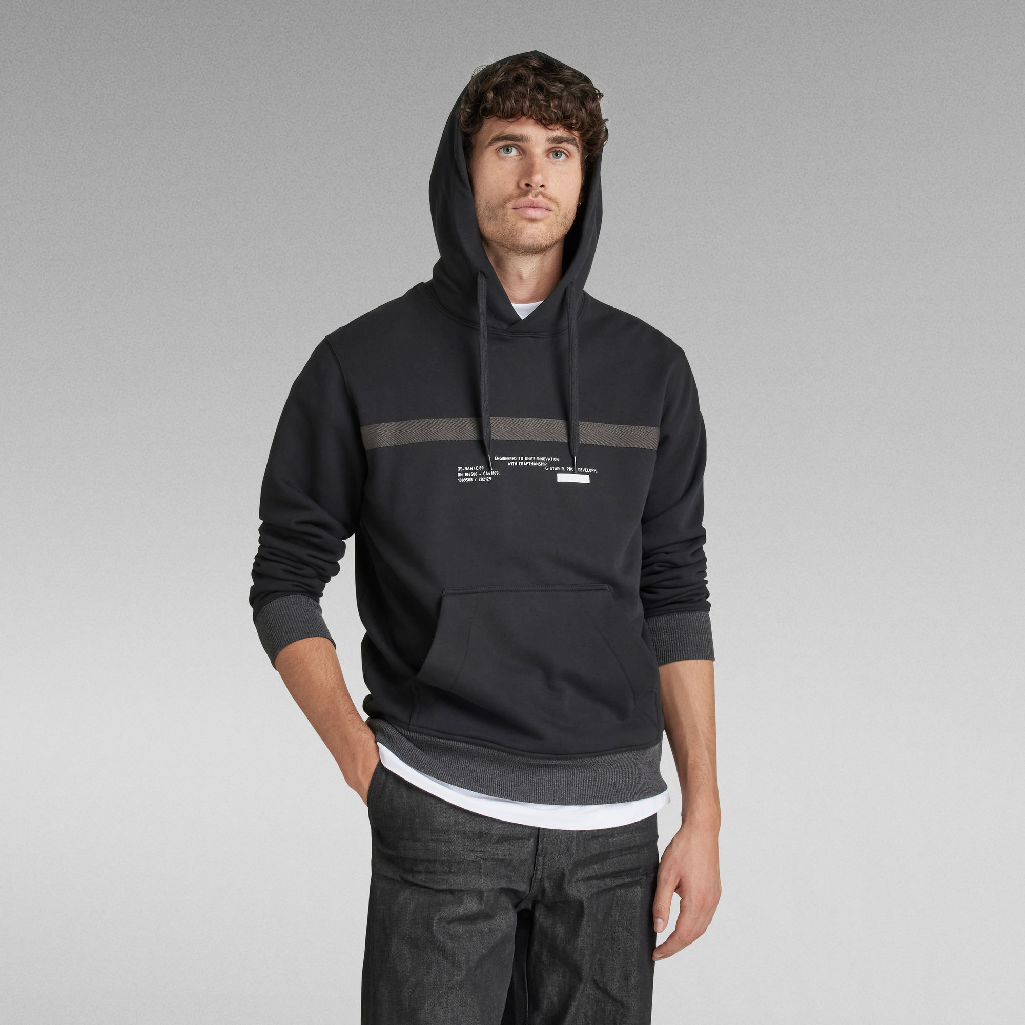 Unisex Tape Hooded Sweater | Black | G-Star RAW®