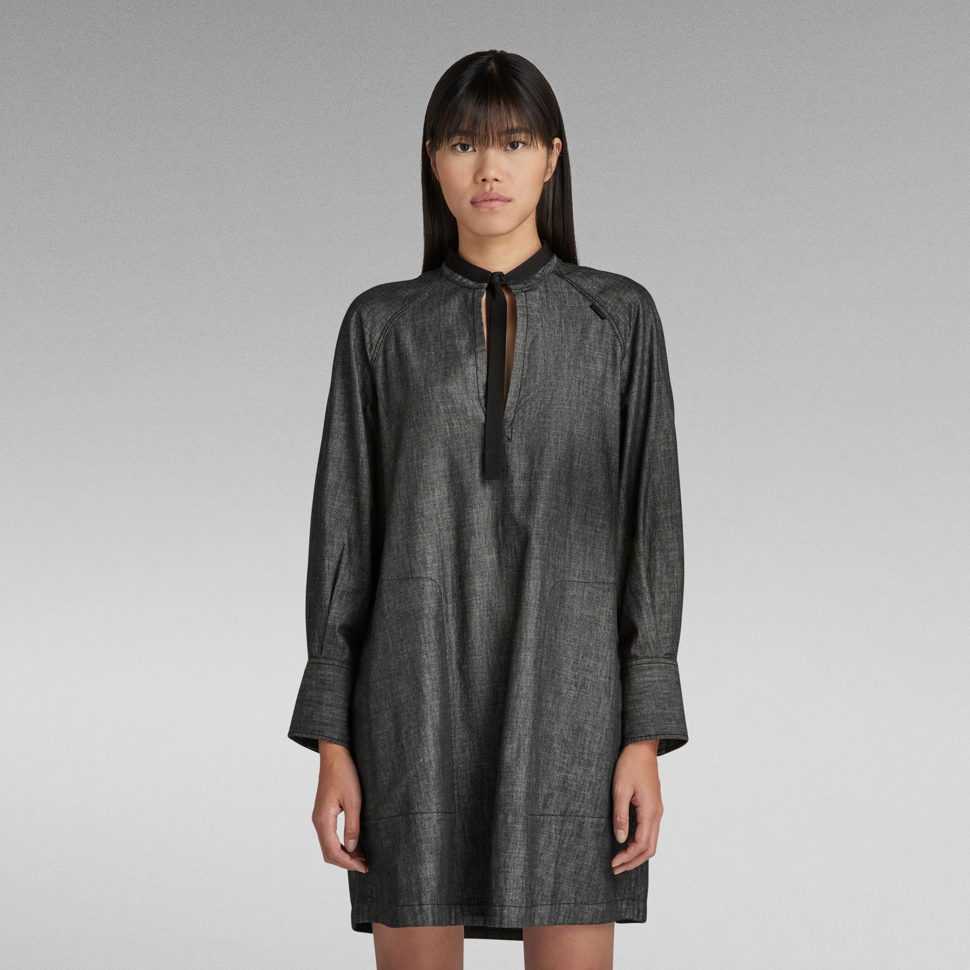 V-Neck Tunic Dress | Black | G-Star RAW® ZA