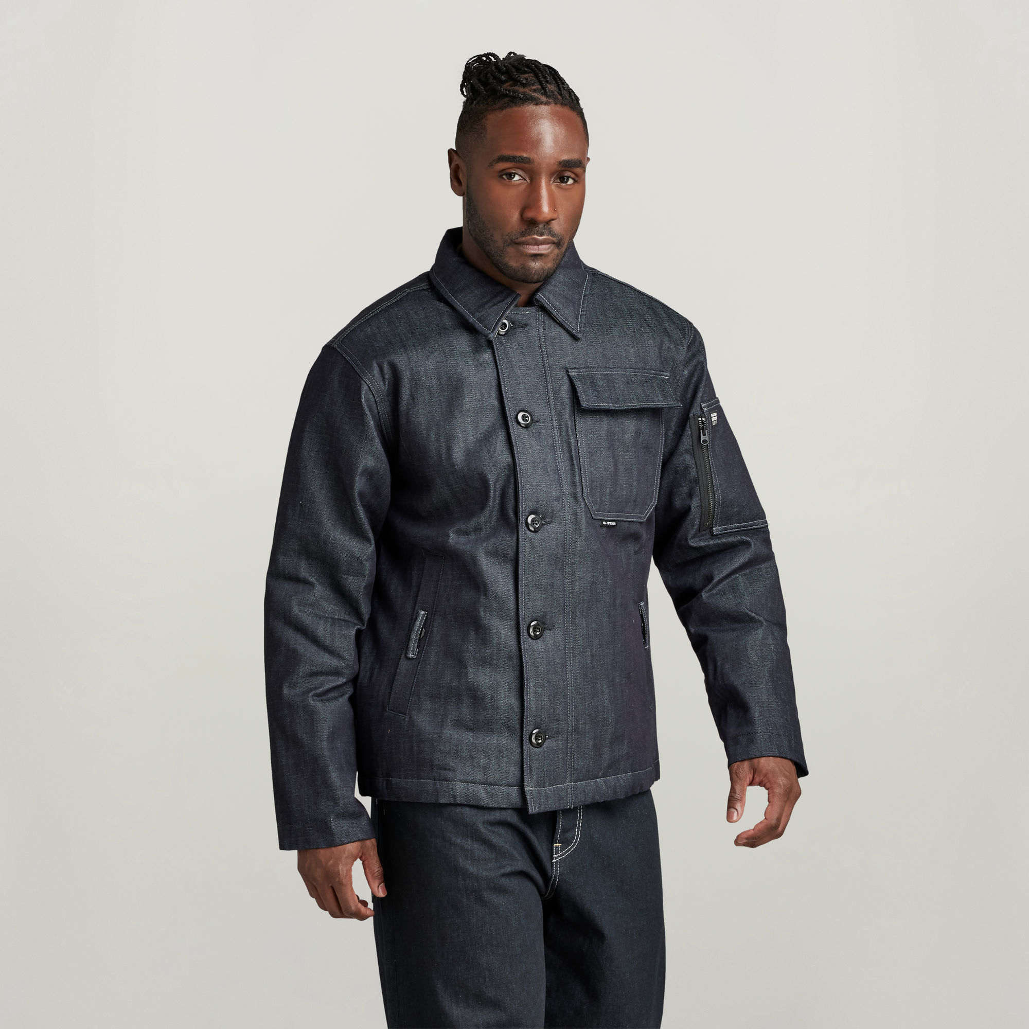 Deck Padded Denim Jacket | Dark blue | G-Star RAW®