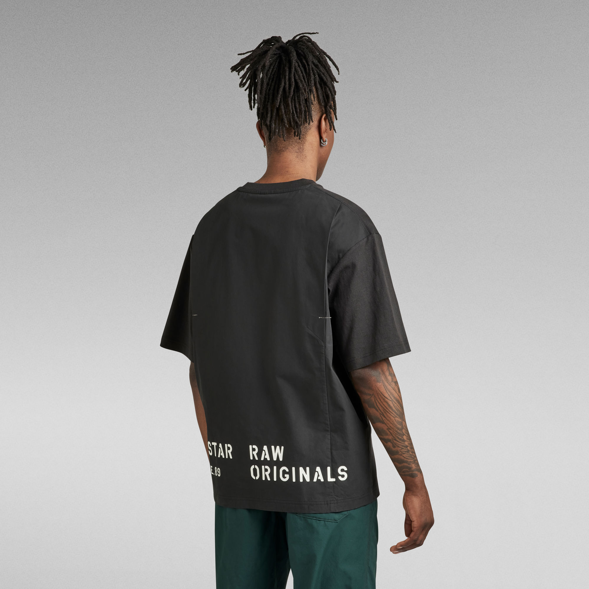 T-shirt Utility Mix Boxy | Noir | G-Star RAW®