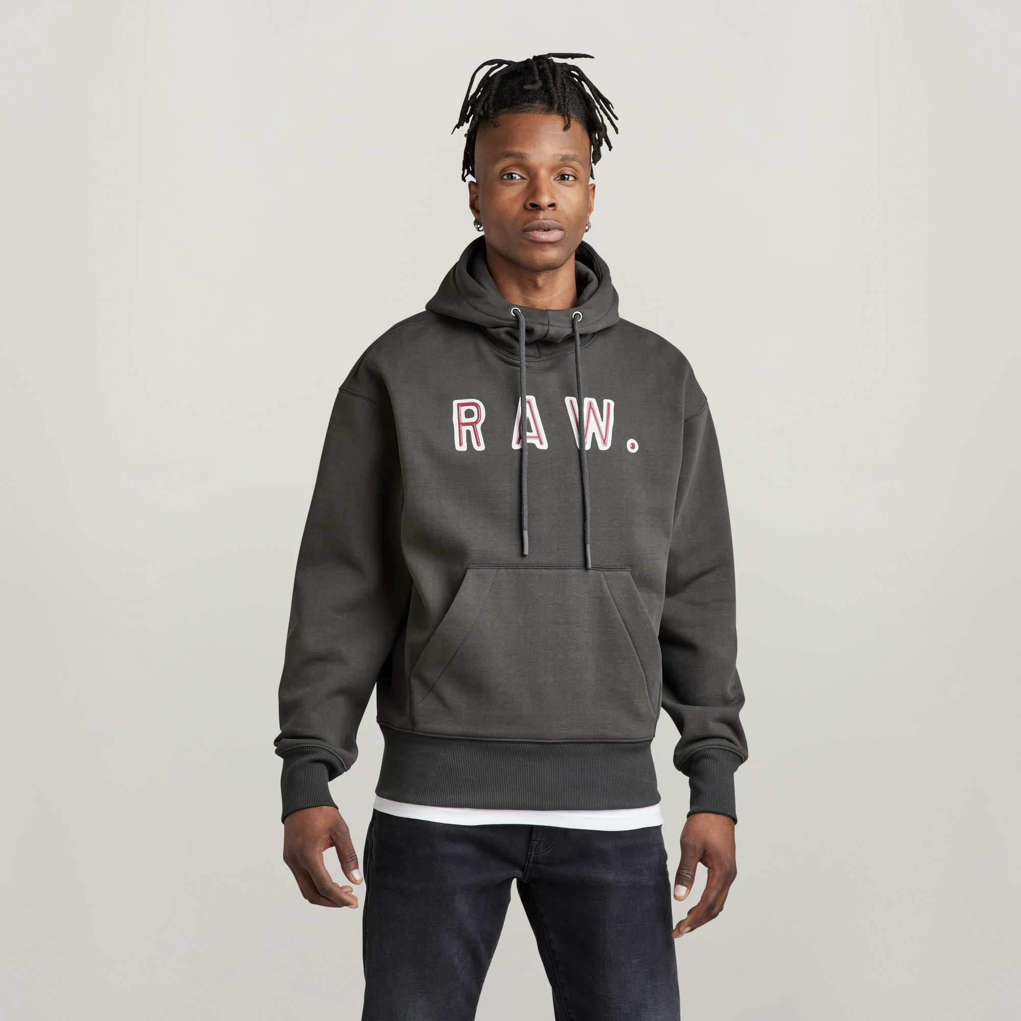 Vulcanic RAW Loose Hooded Sweater | Grey | G-Star RAW®