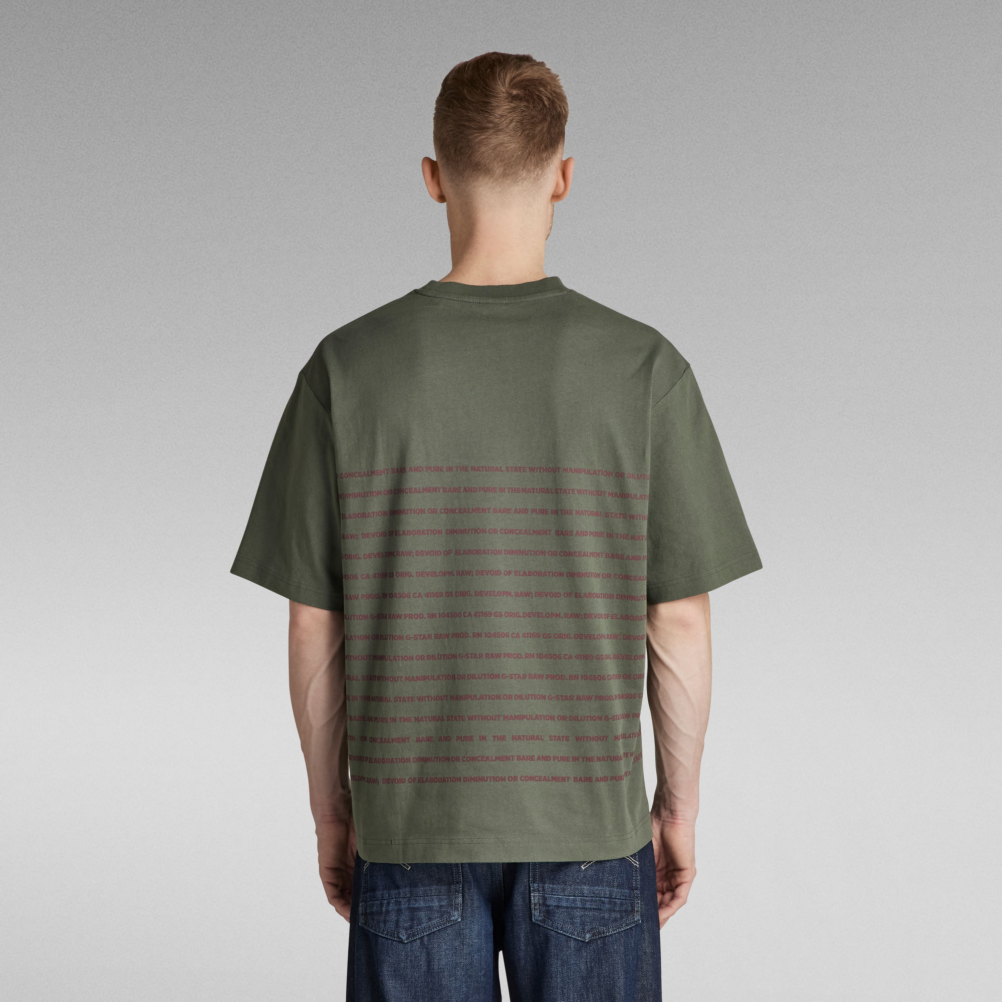 Text Stripe Boxy T-Shirt | Green | G-Star RAW®