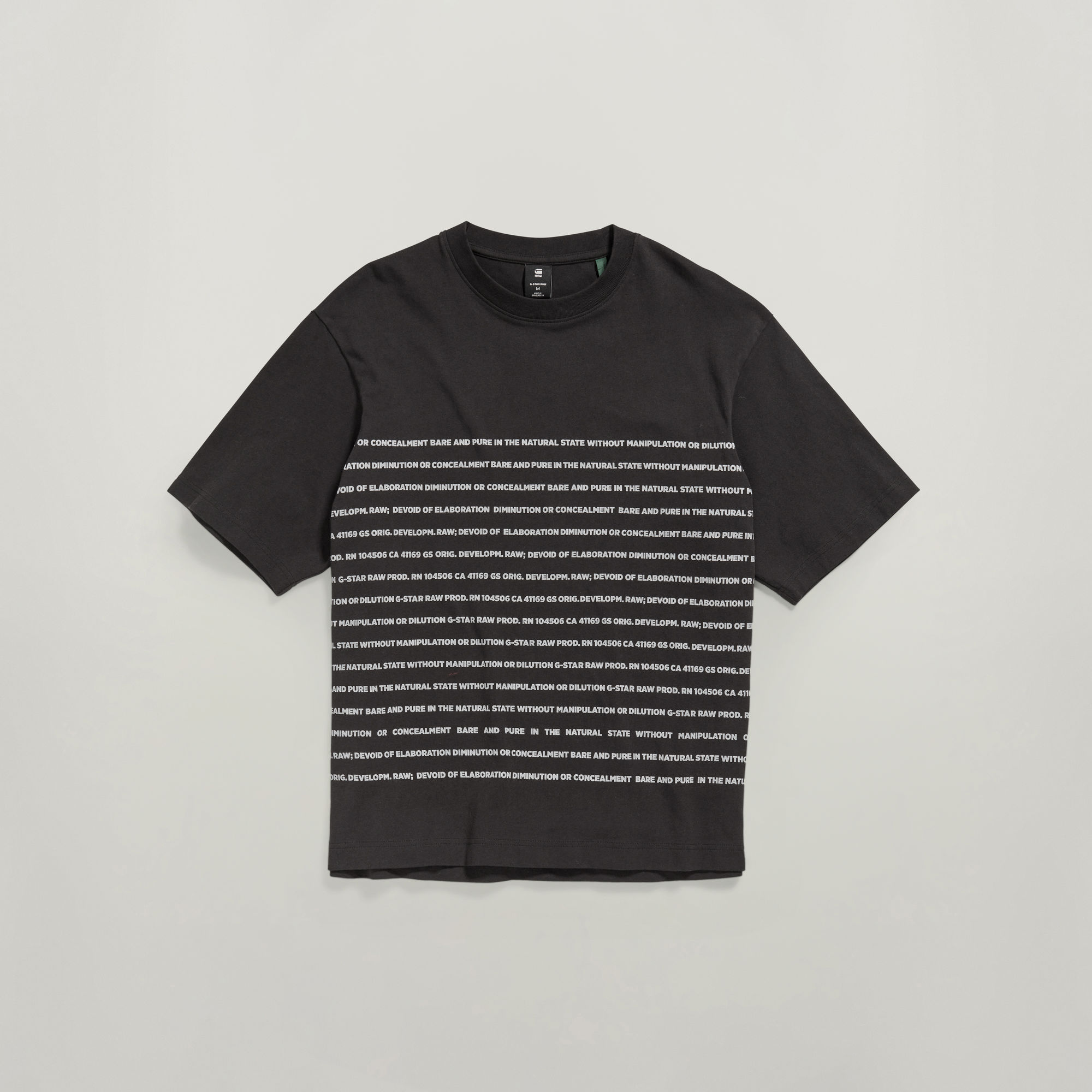 Text Stripe Boxy T-Shirt | Black | G-Star RAW®