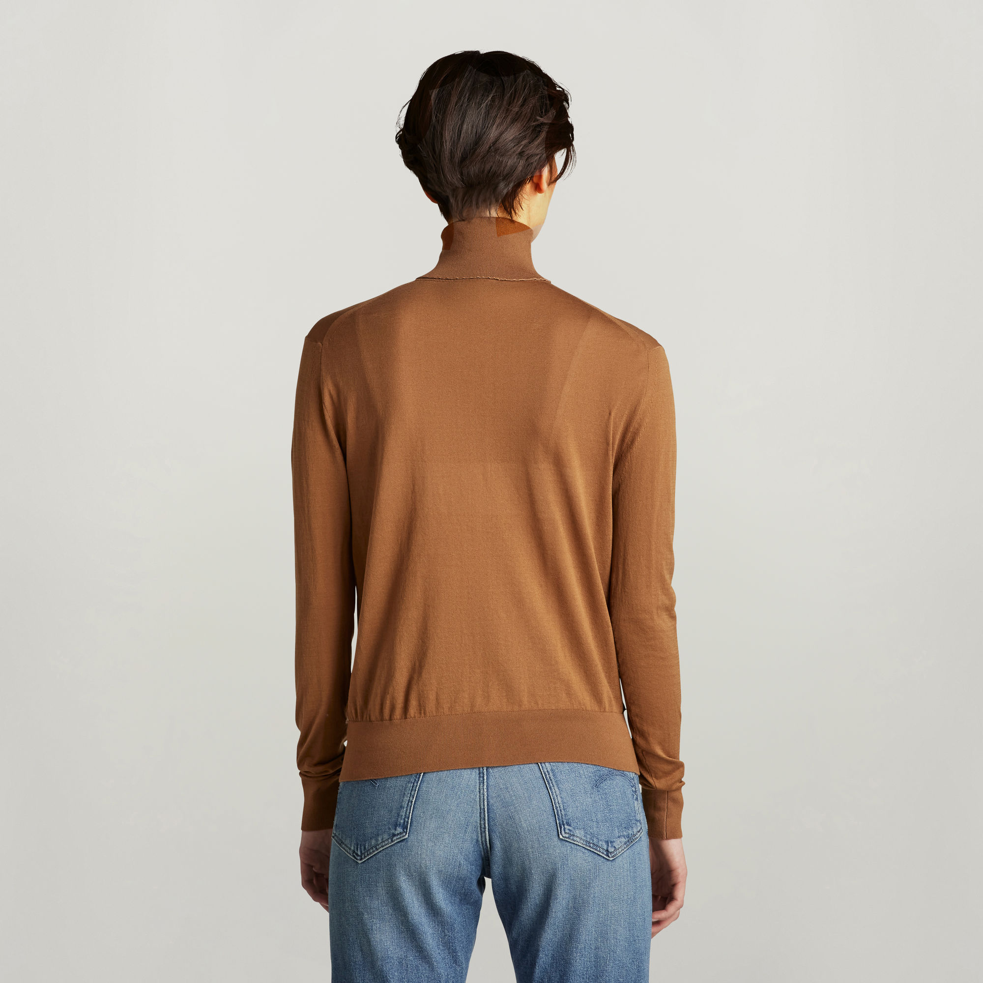 Core Roll Neck Knit | Brown | G-Star RAW®