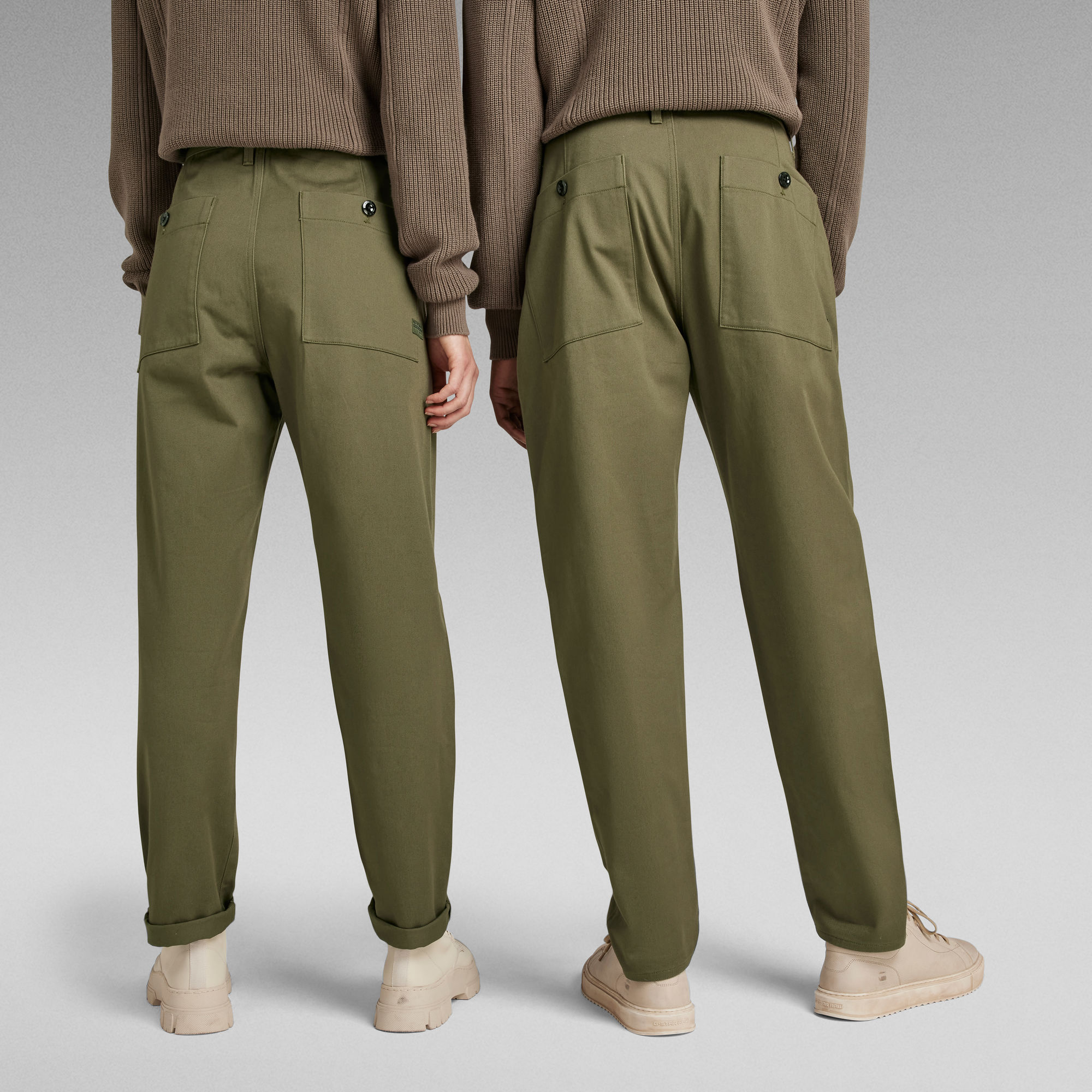 Unisex Pleated Chino Relaxed | Green | G-Star RAW®