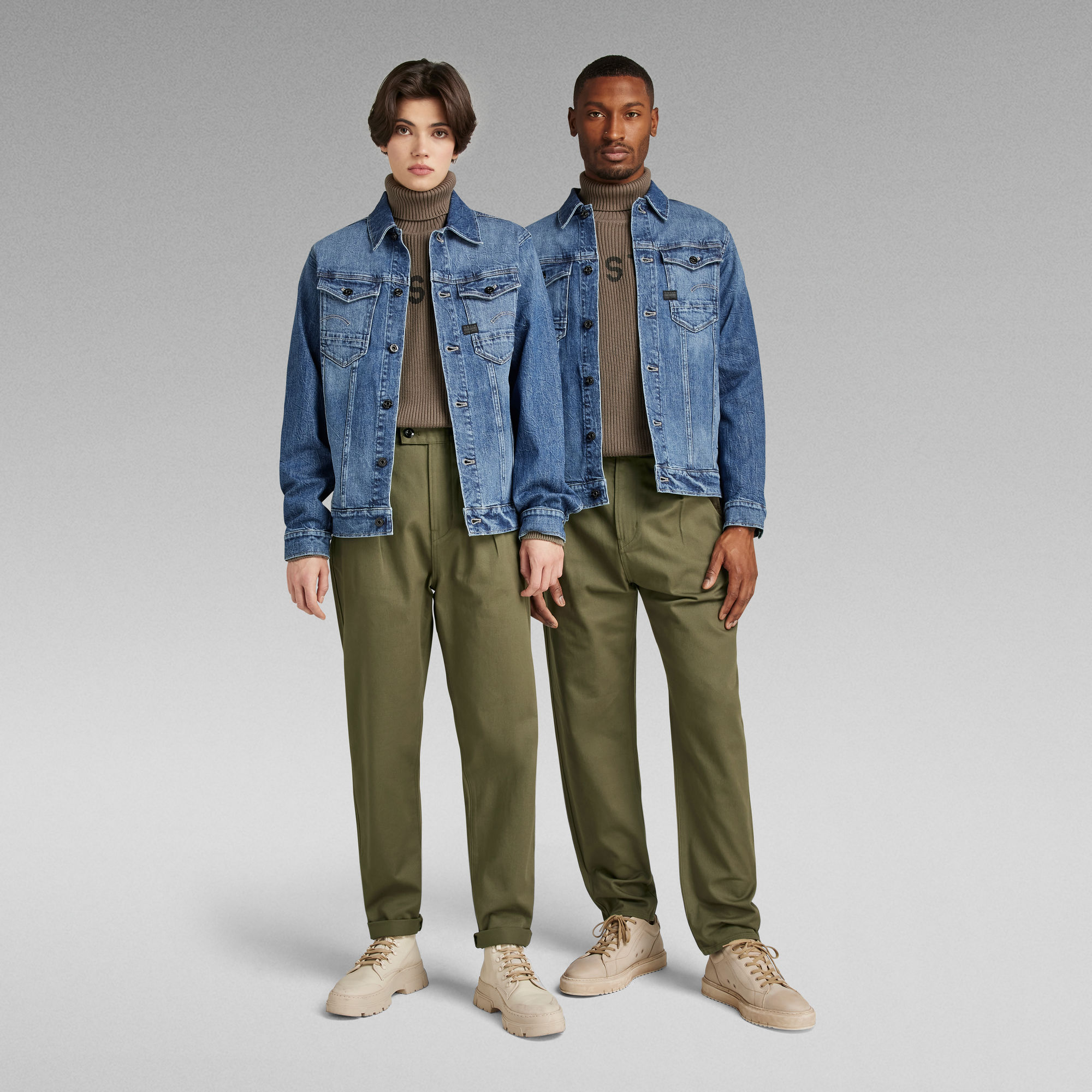 Unisex Pleated Relaxed Chino | Green | G-Star RAW®