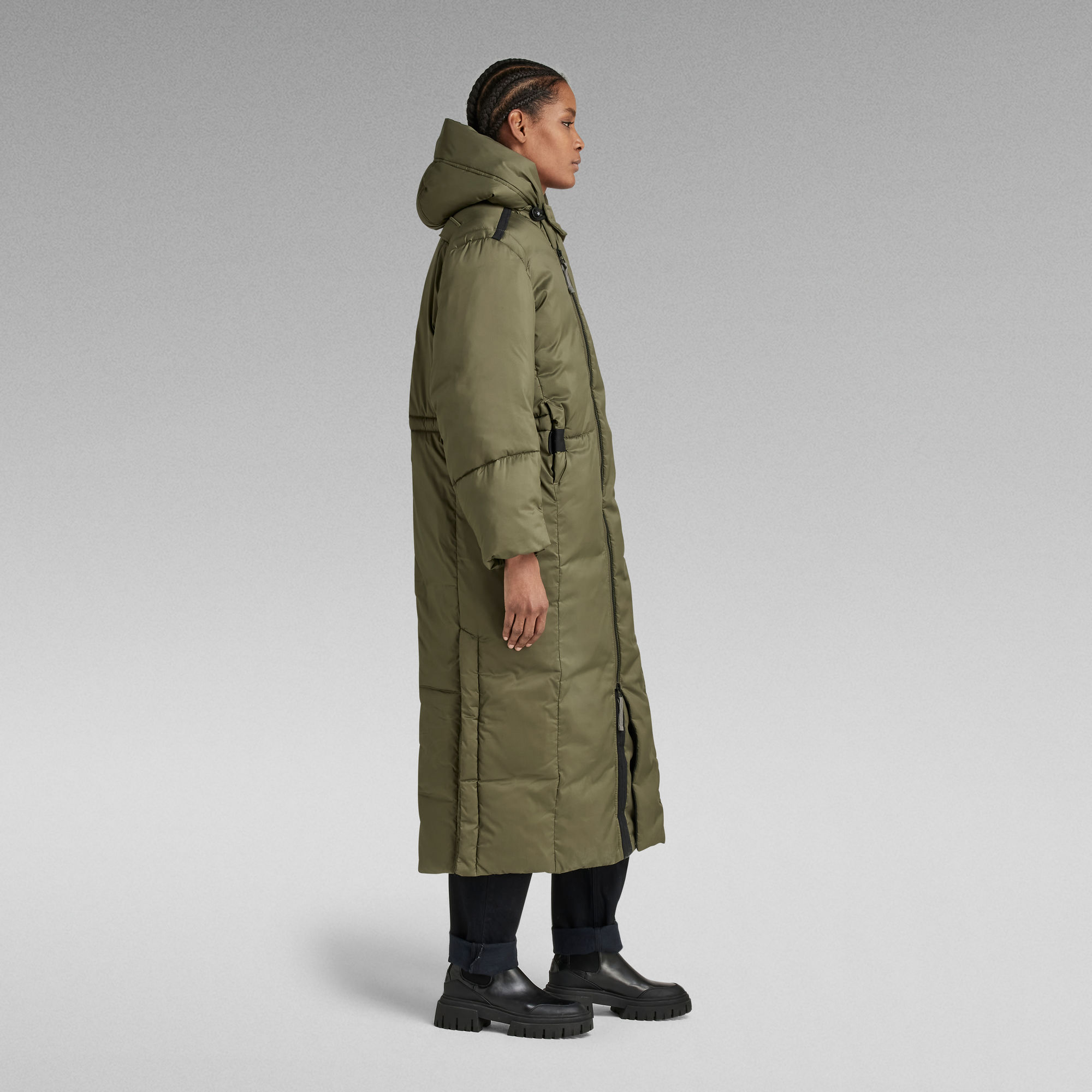 G - Whistler Padded Extra Long Parka | Green | G-Star RAW®