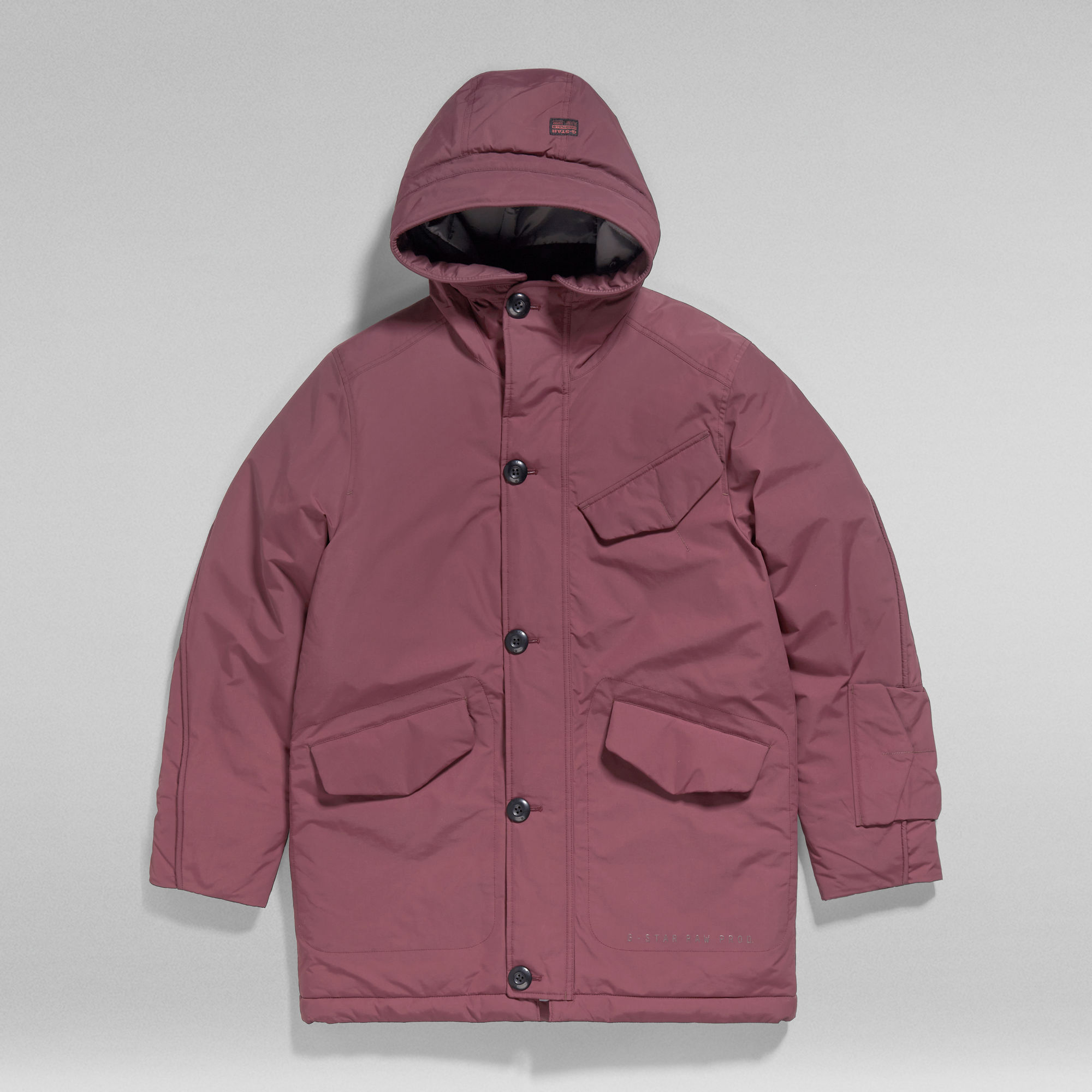 Vodan Padded Hooded Parka | Purple | G-Star RAW®