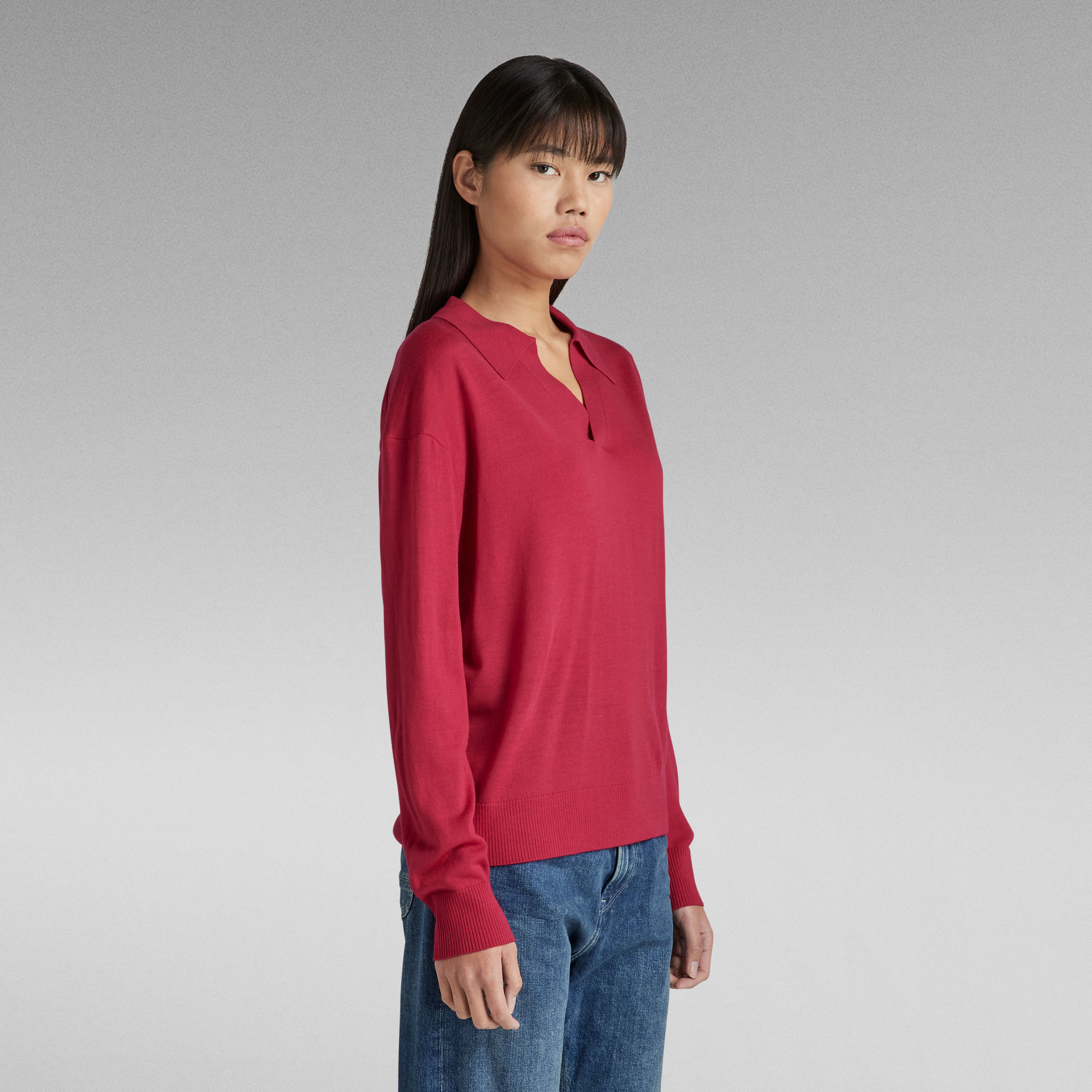 Knitted Polo Red G Star Raw®