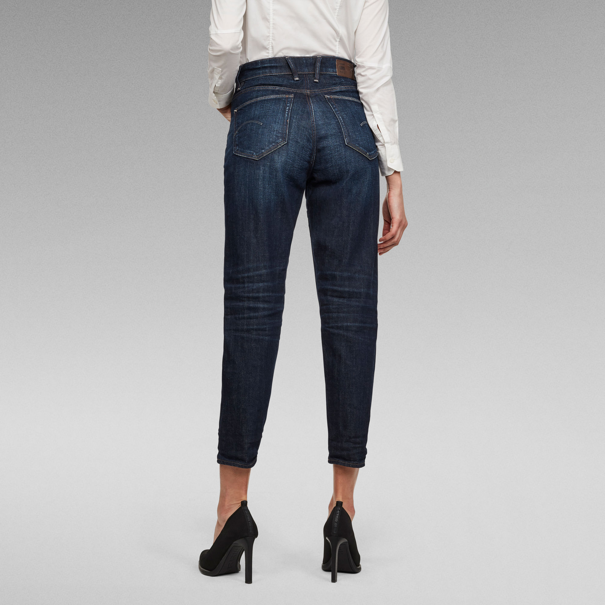 Janeh Ultra High Mom Ankle C Jeans | Dark blue | G-Star RAW®