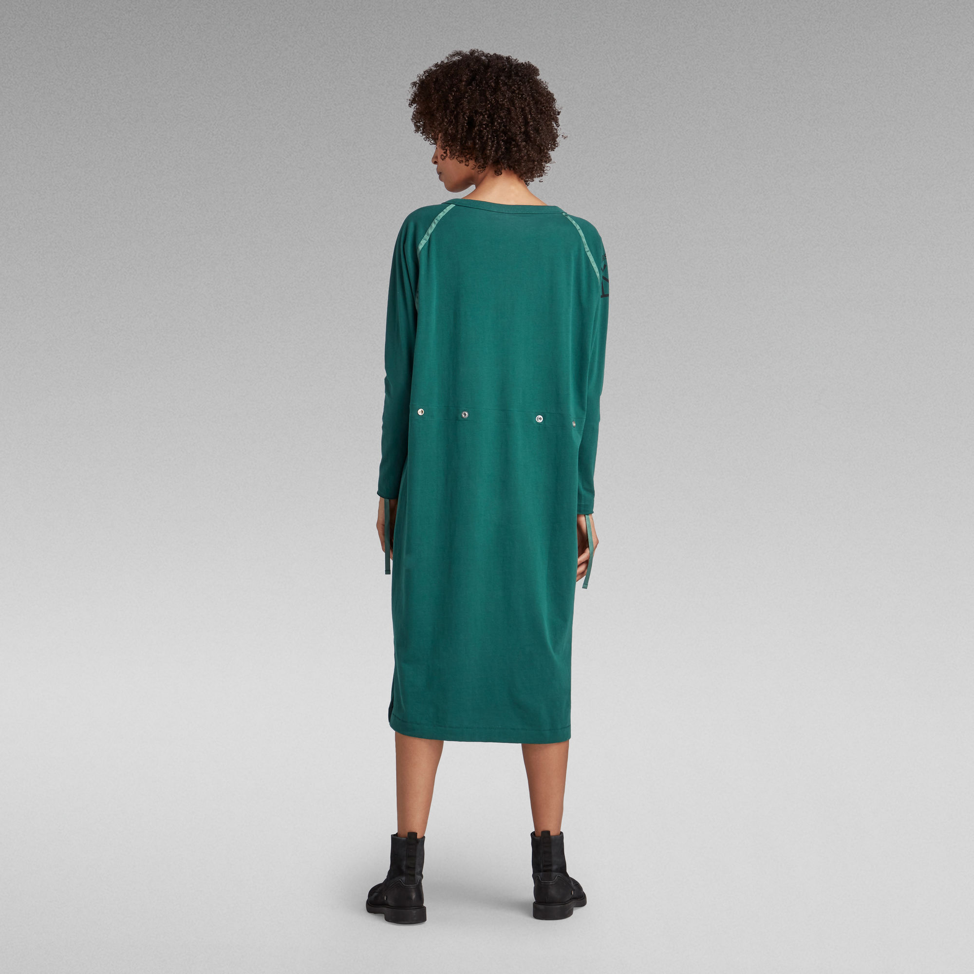 Raglan Back Snaps Dress | Green | G-Star RAW®