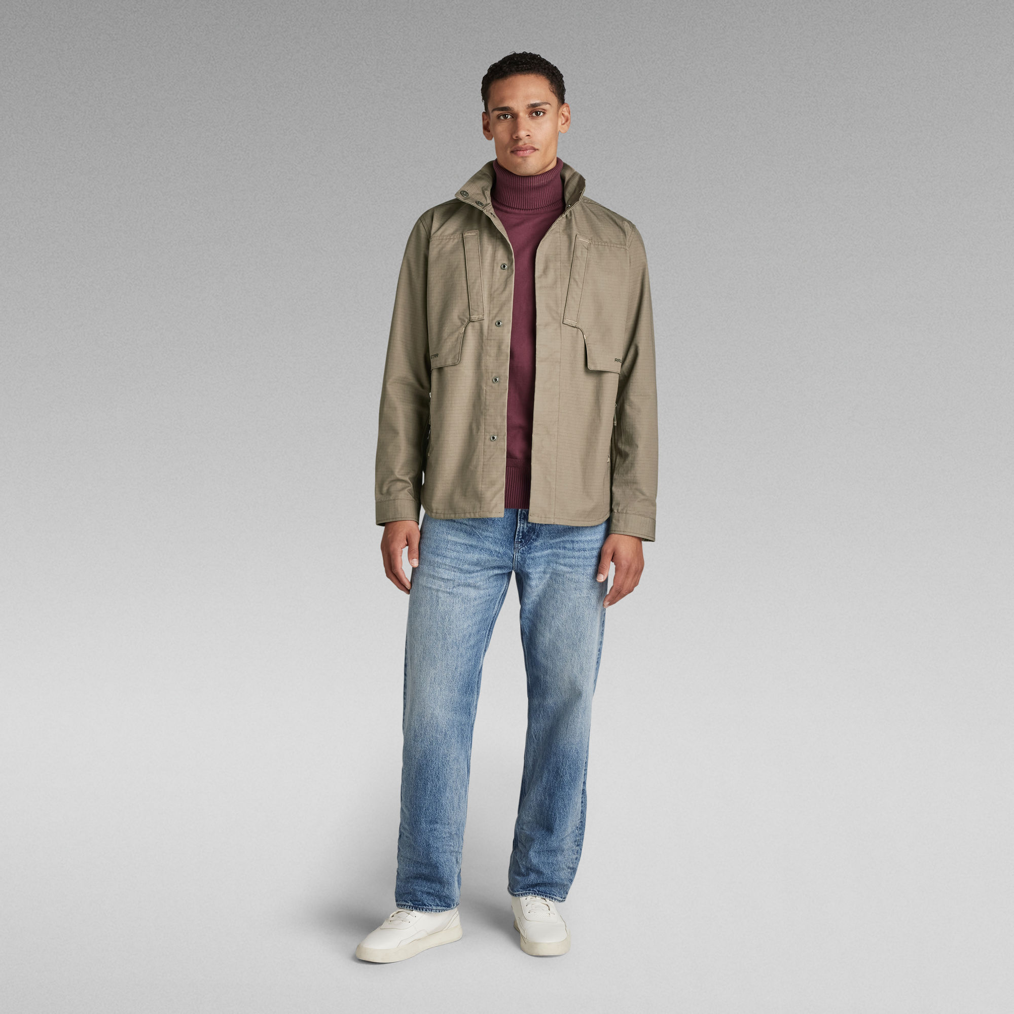 Utility Zip Overshirt | Brown | G-Star RAW®