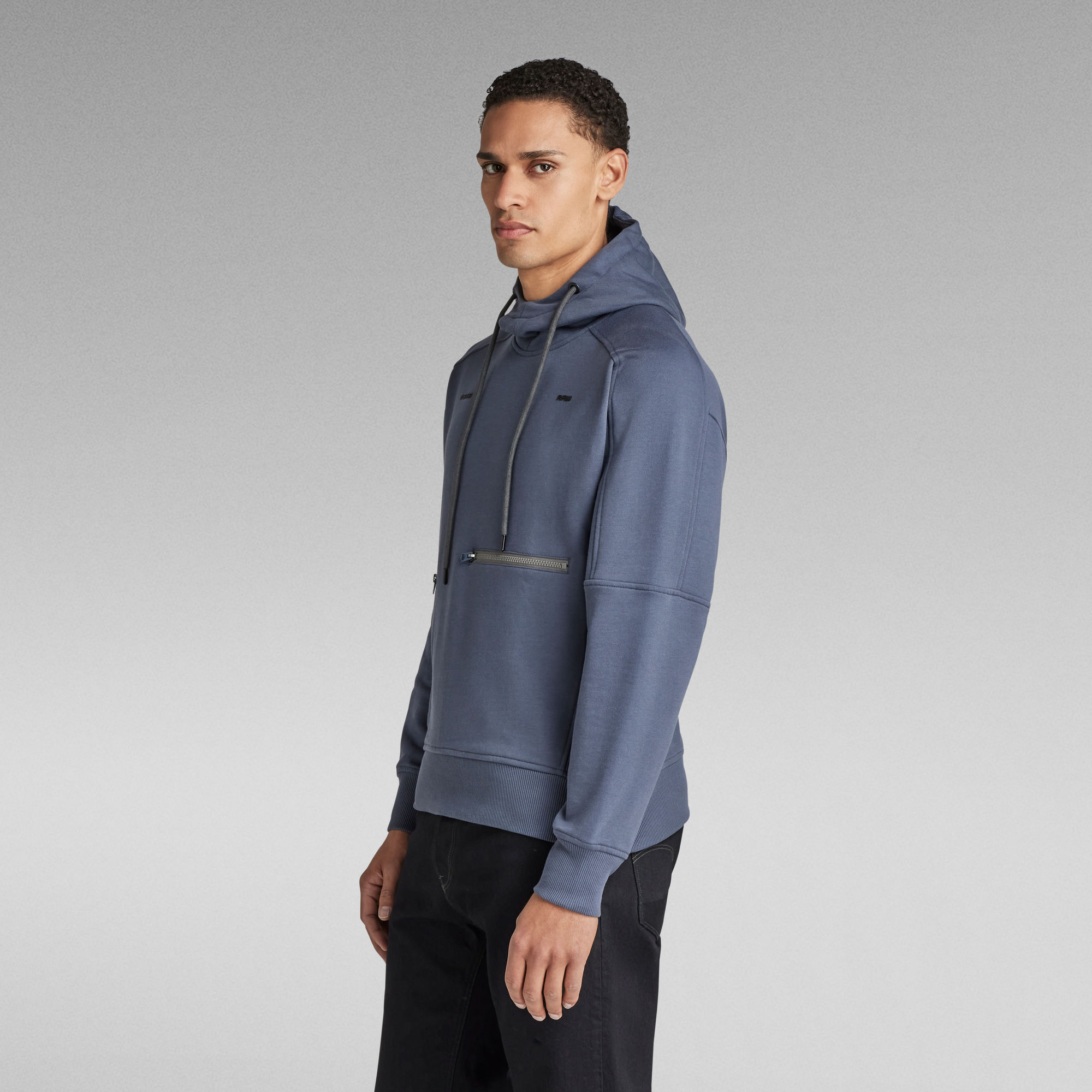 Moto Loose Hoodie | Medium blue | G-Star RAW®