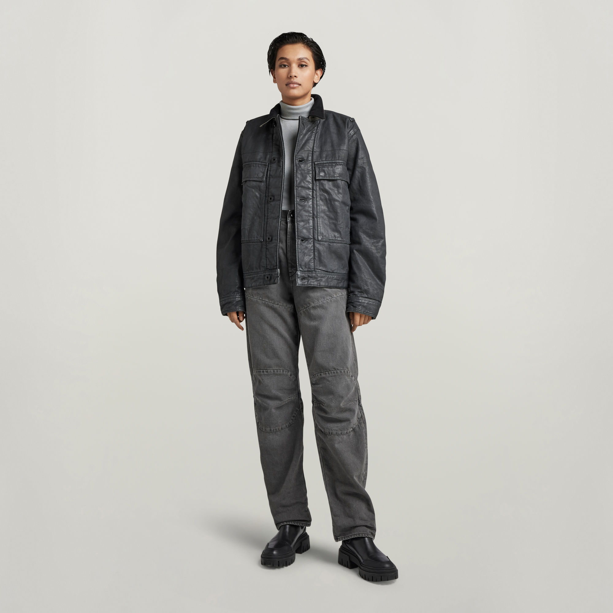 Unisex Utility Flap Pocket Lined Jacket | Black | G-Star RAW®