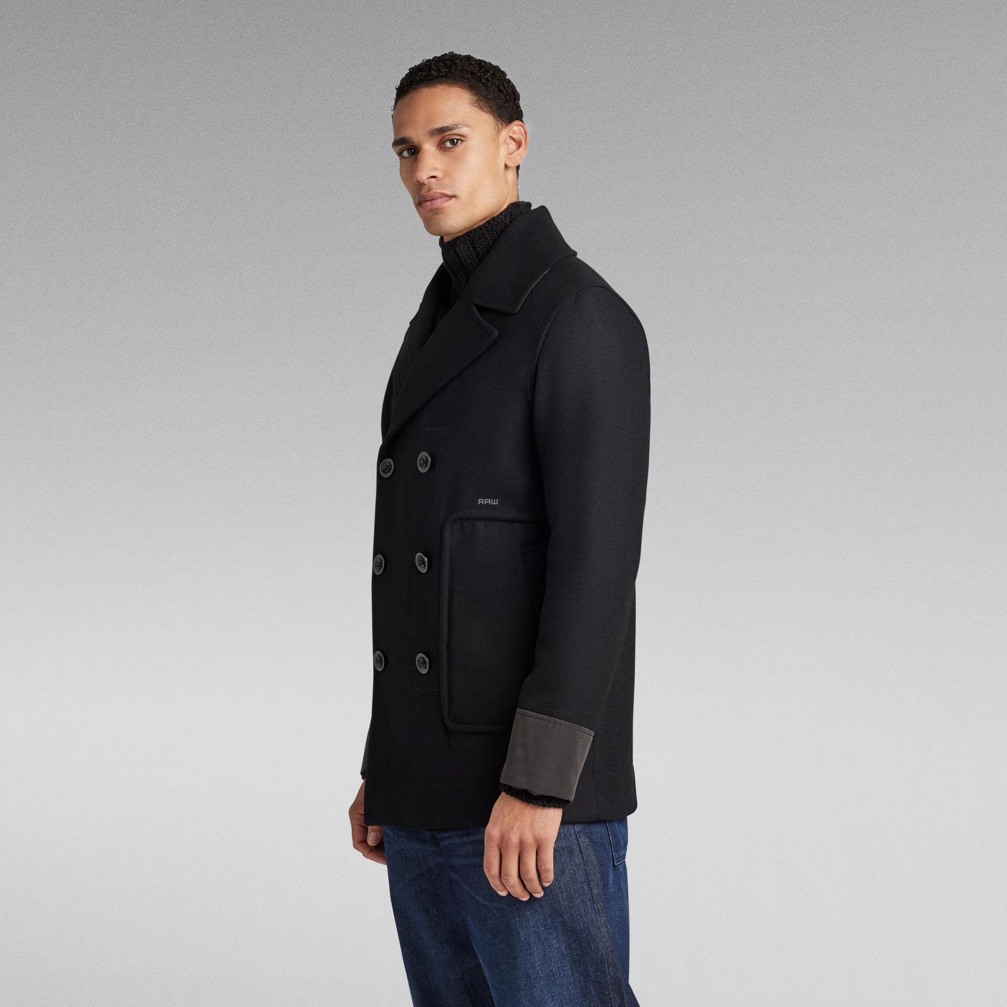 Wool Peacoat | Black | G-Star RAW®