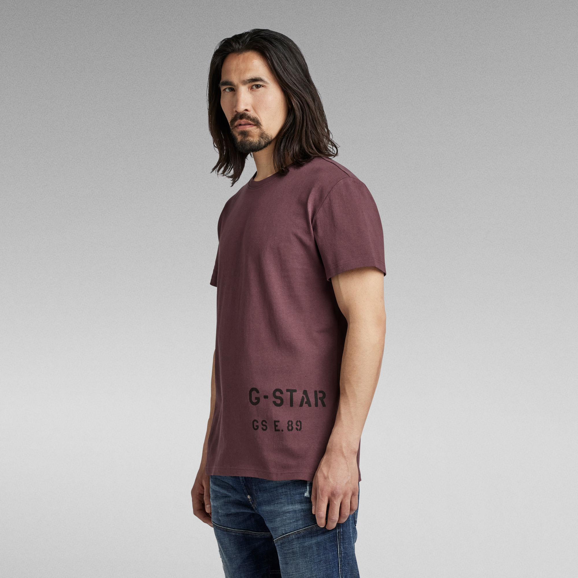Stencil Front Back Graphic T-Shirt | Purple | G-Star RAW®