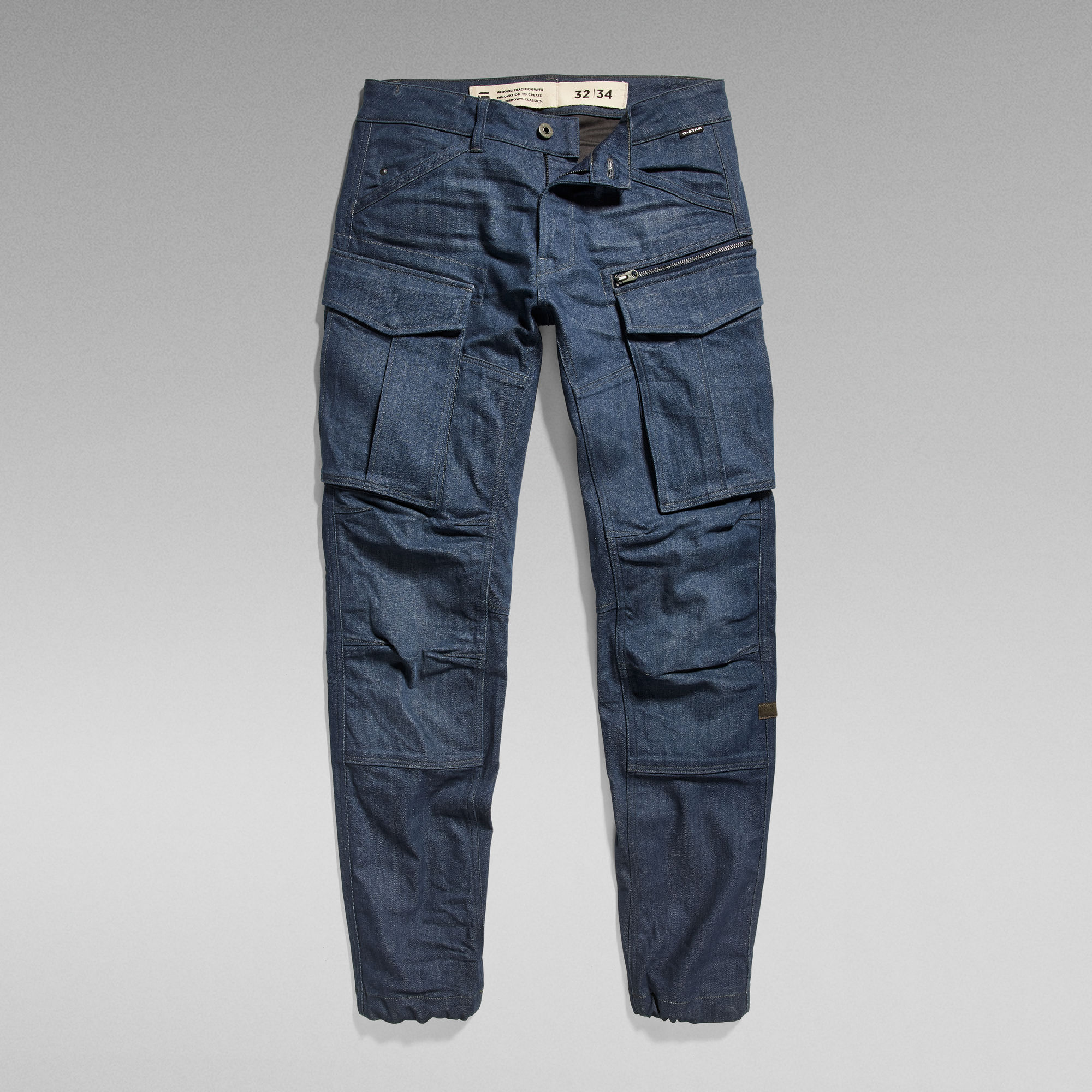 Rovic Zip 3D Regular Tapered Pants | Dark blue | G-Star RAW®